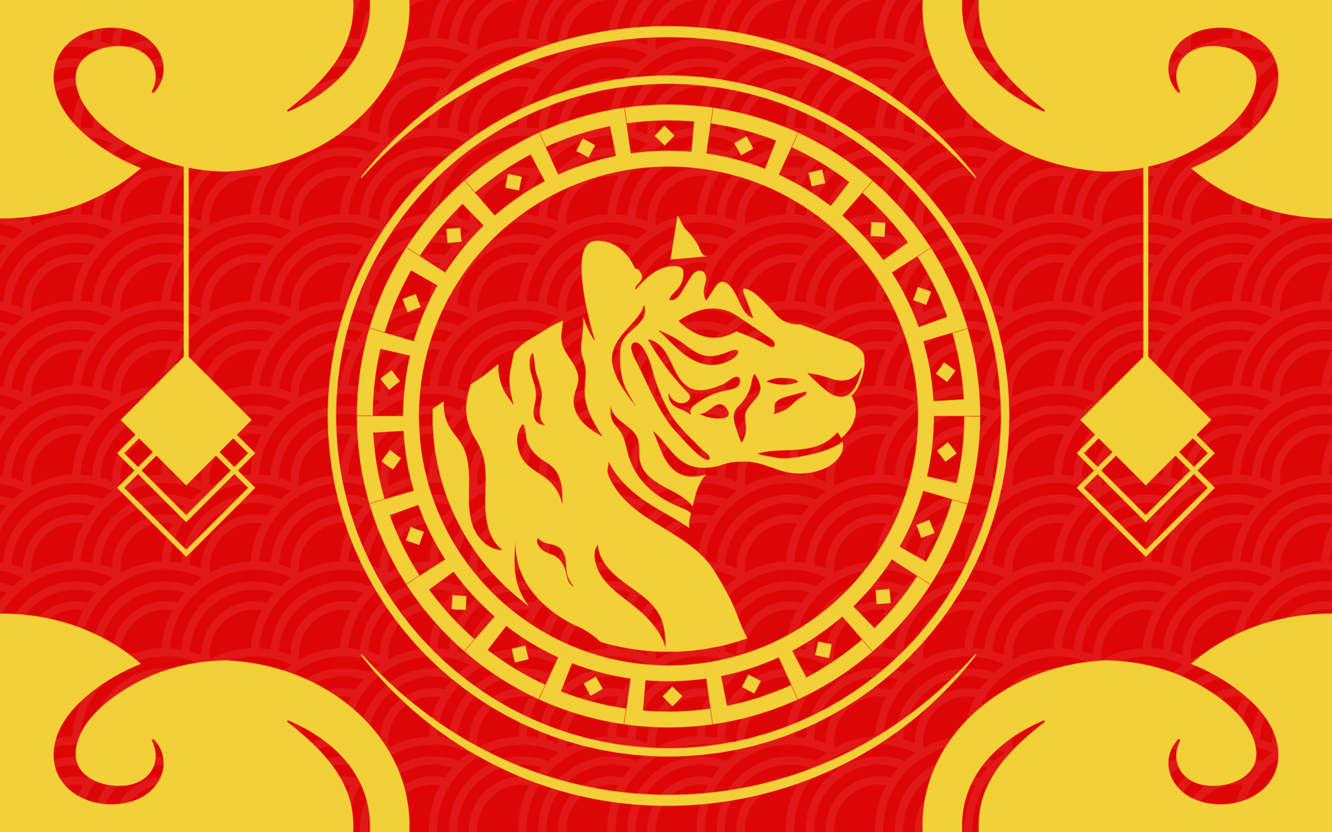 Chinese frame for new year 2022, year of the tiger. 4996337 Vector Art ...