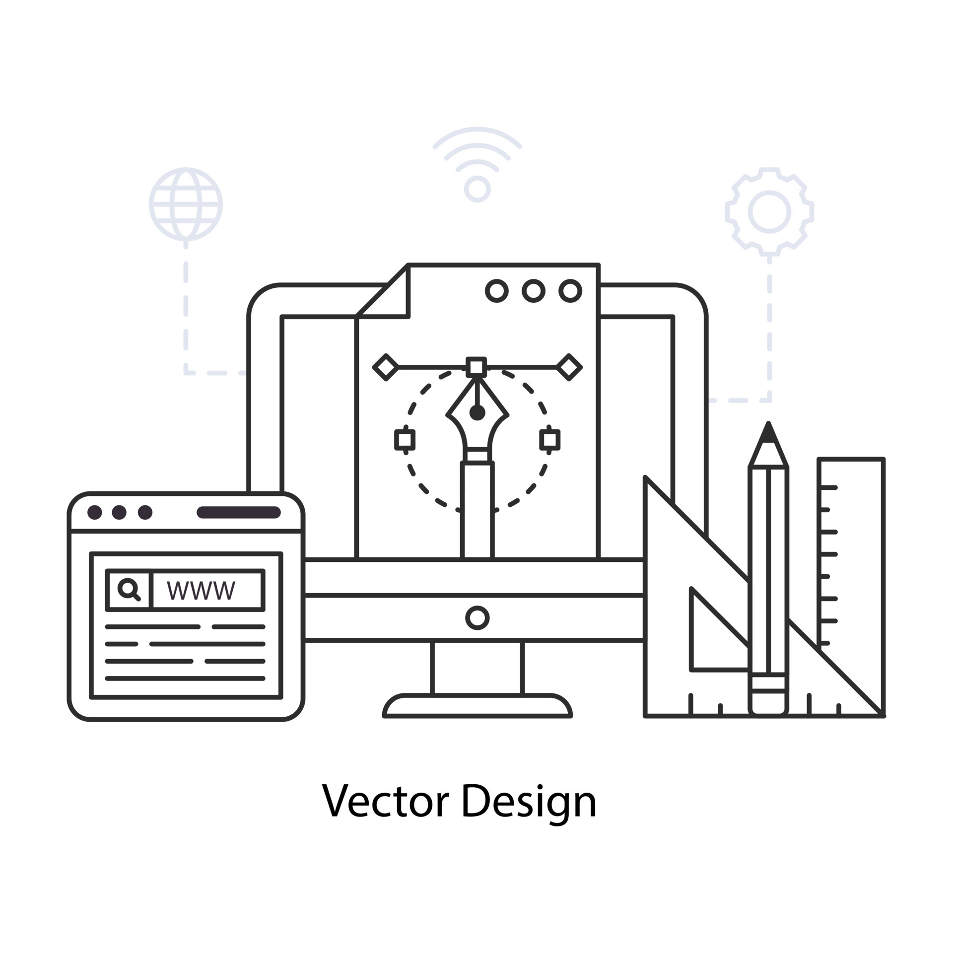 Vector design illustration in linear style 4998139 Vector Art at Vecteezy