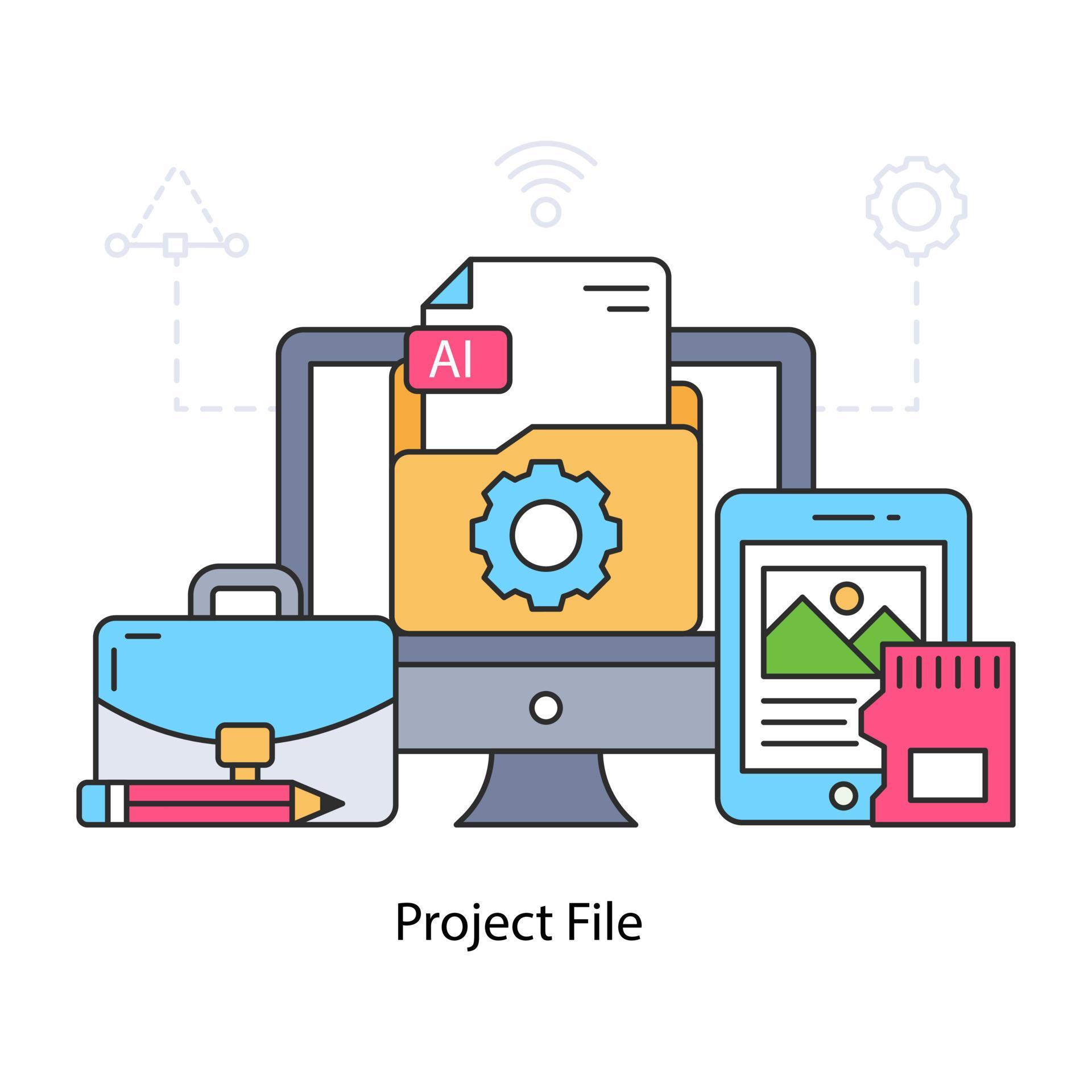 Trendy design illustration of project file 4998140 Vector Art at Vecteezy