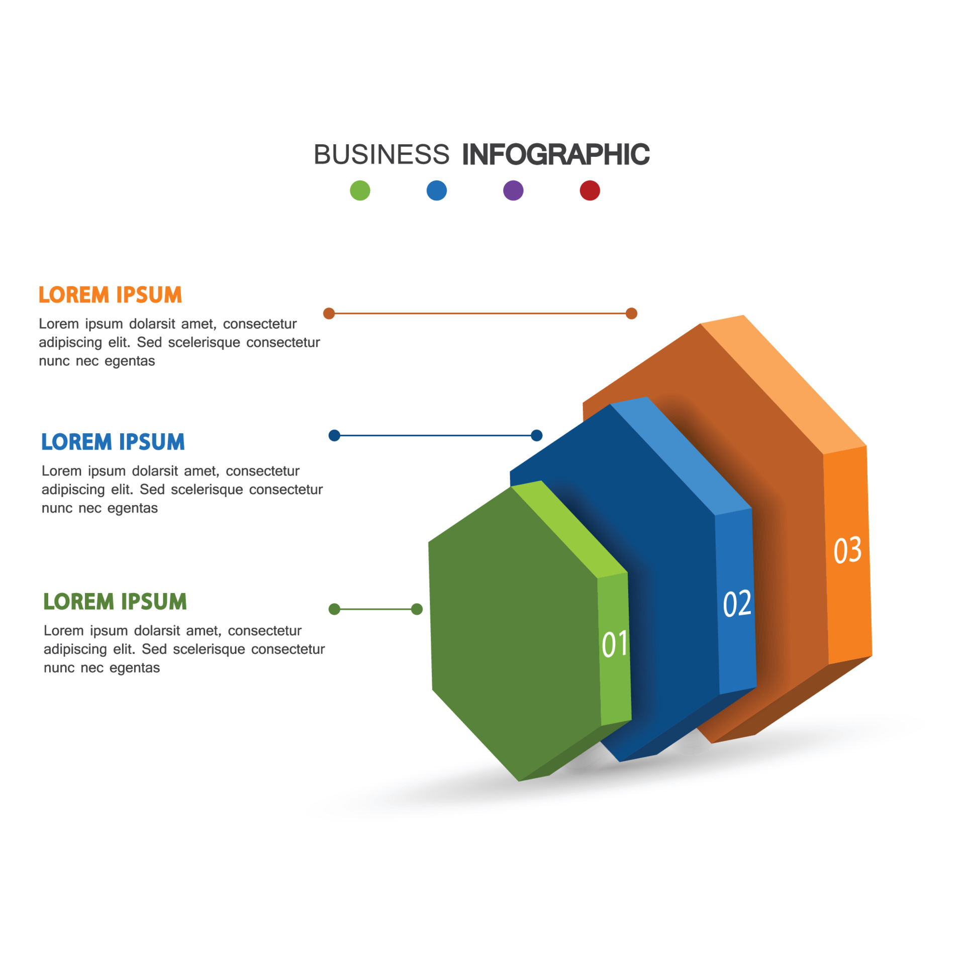 hexagon element with paper icon and text holder to circle white paper ...