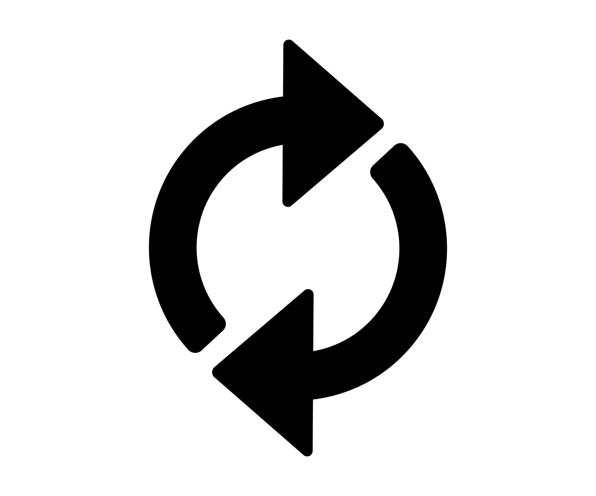 Flat icon of cyclic rotation, recycling recurrence, renewal. 4999391 Vector Art at Vecteezy