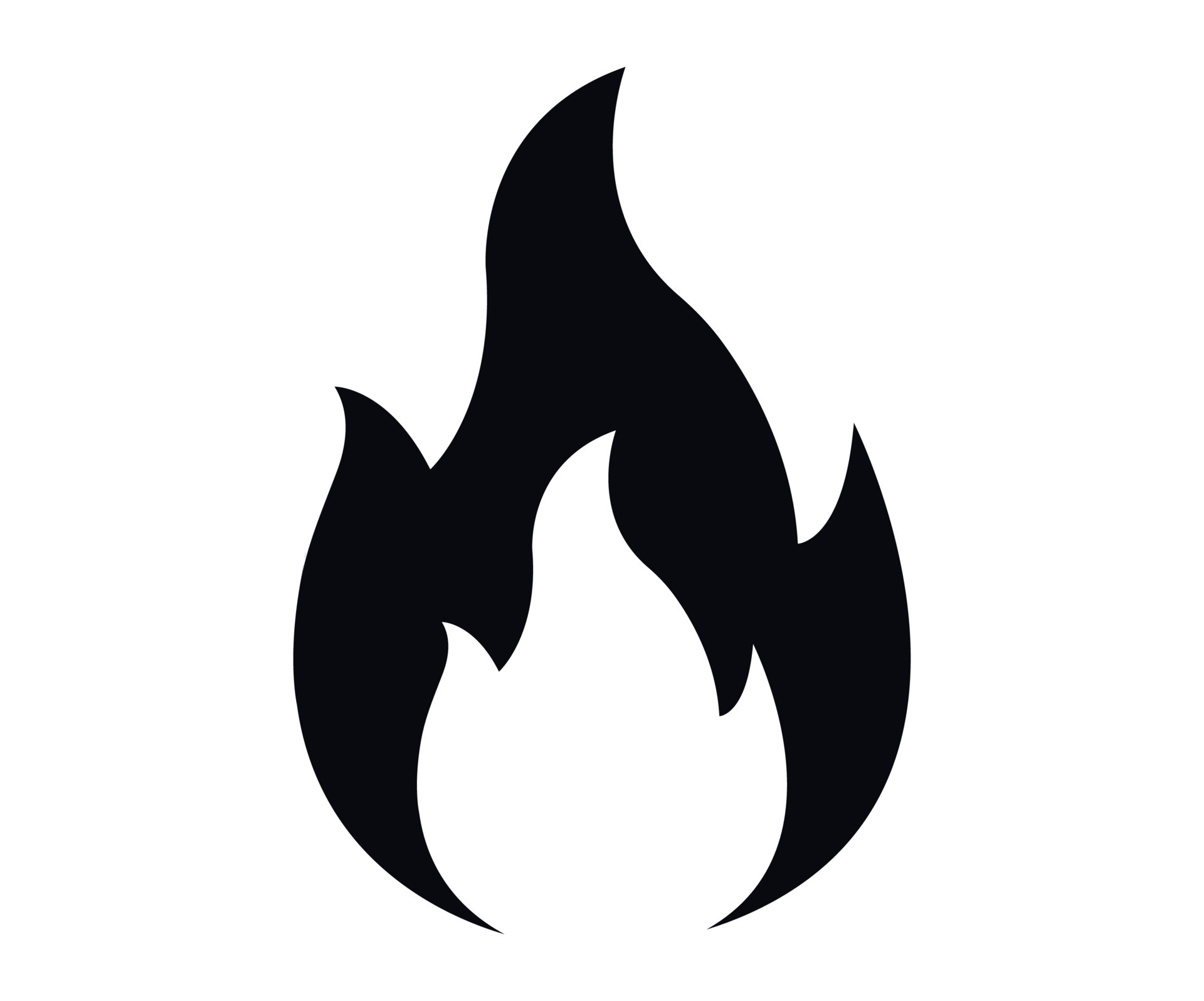 Fire Sign Fire Flame Icon Isolated On White Background Vector