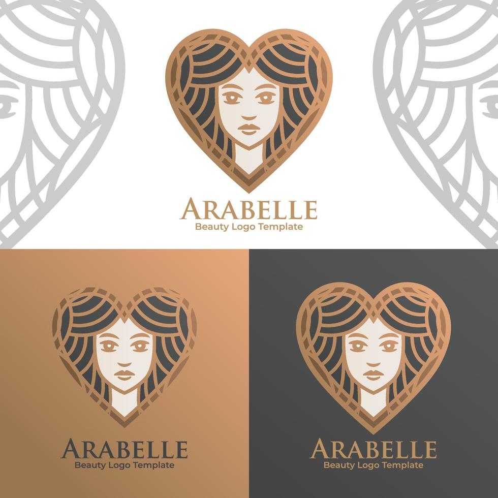 Beautiful Woman Love Vector Logo Template Premium Vector 5003637 Vector