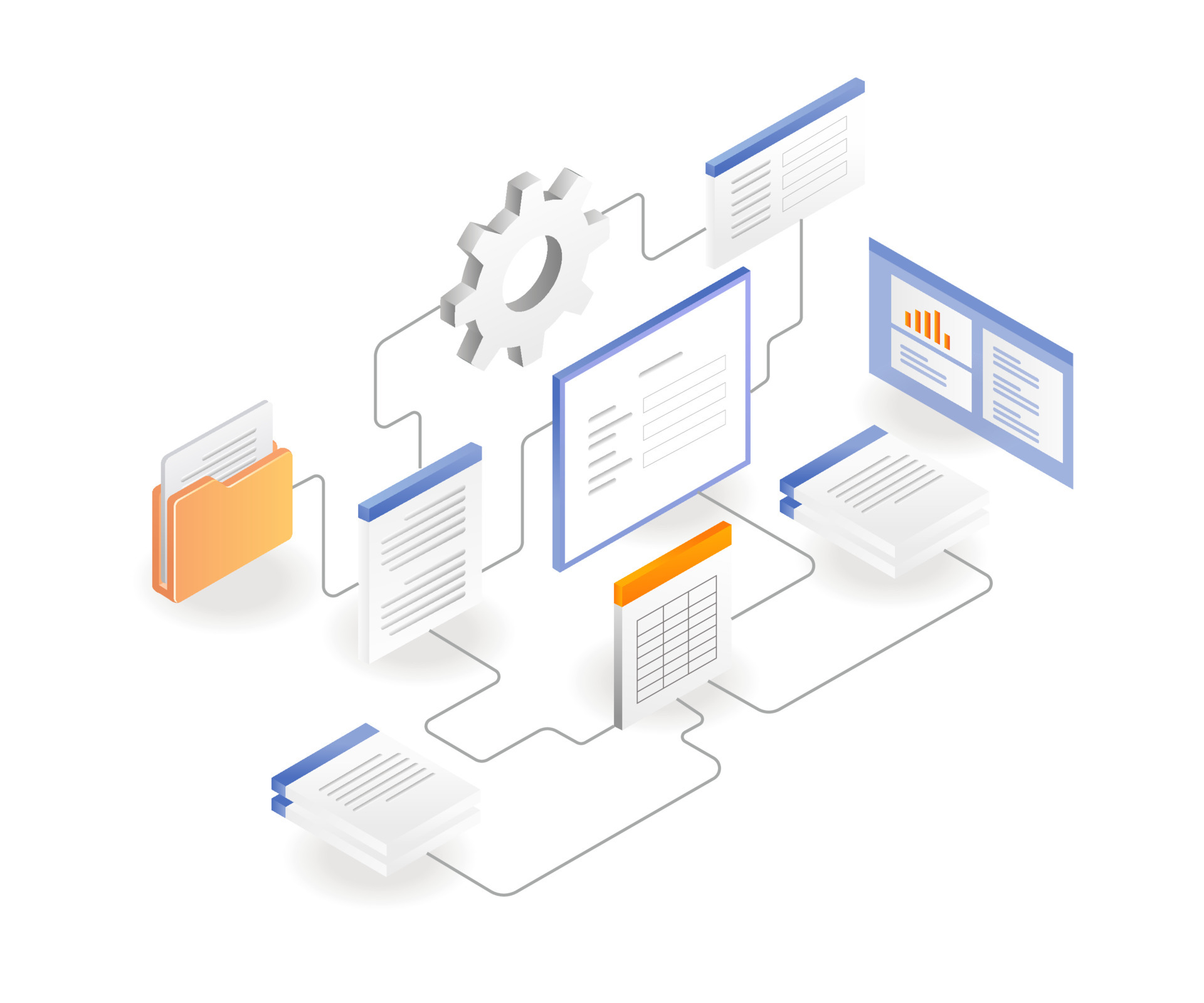 Process analytics email data 5005090 Vector Art at Vecteezy