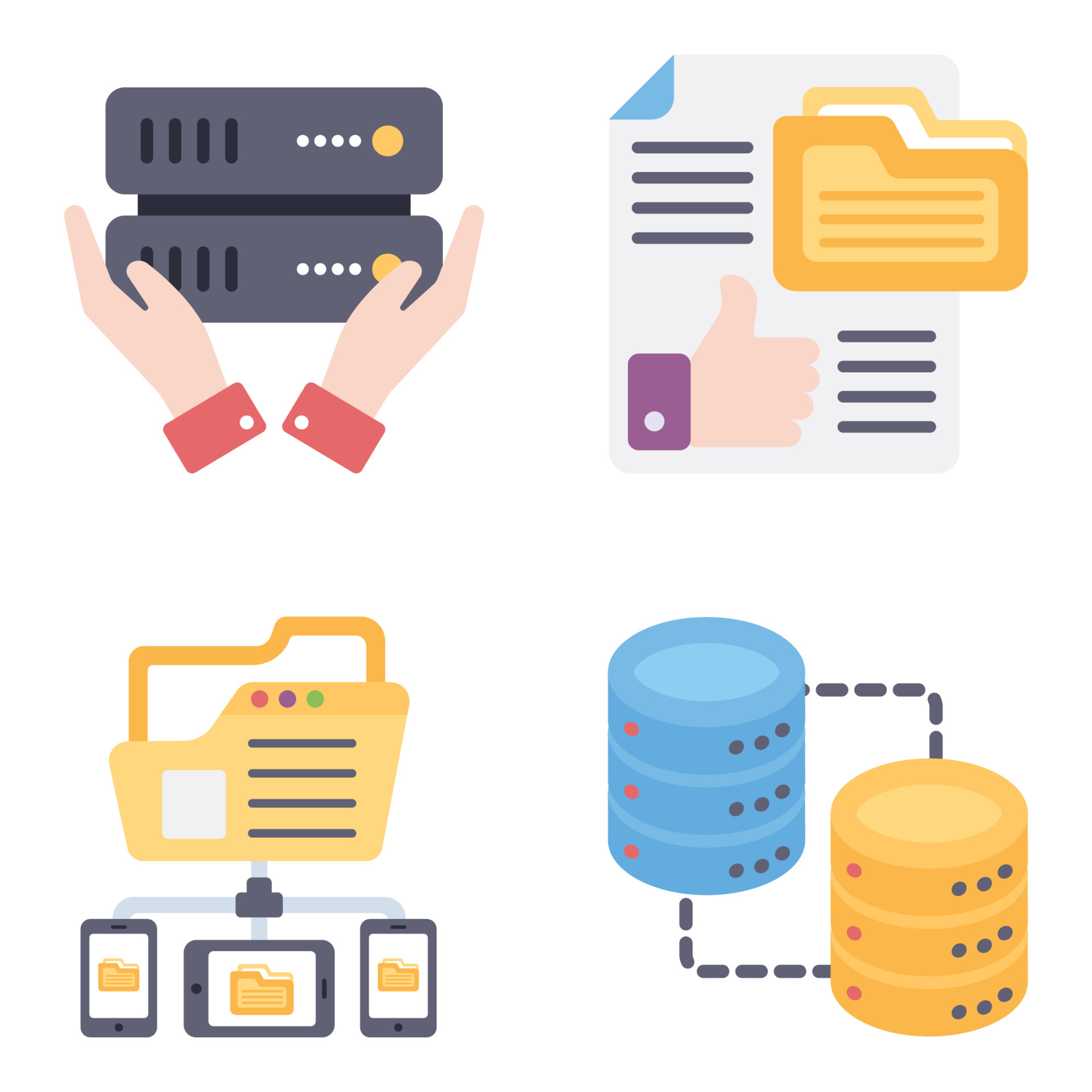 Big Data Flat icons Set 5005423 Vector Art at Vecteezy