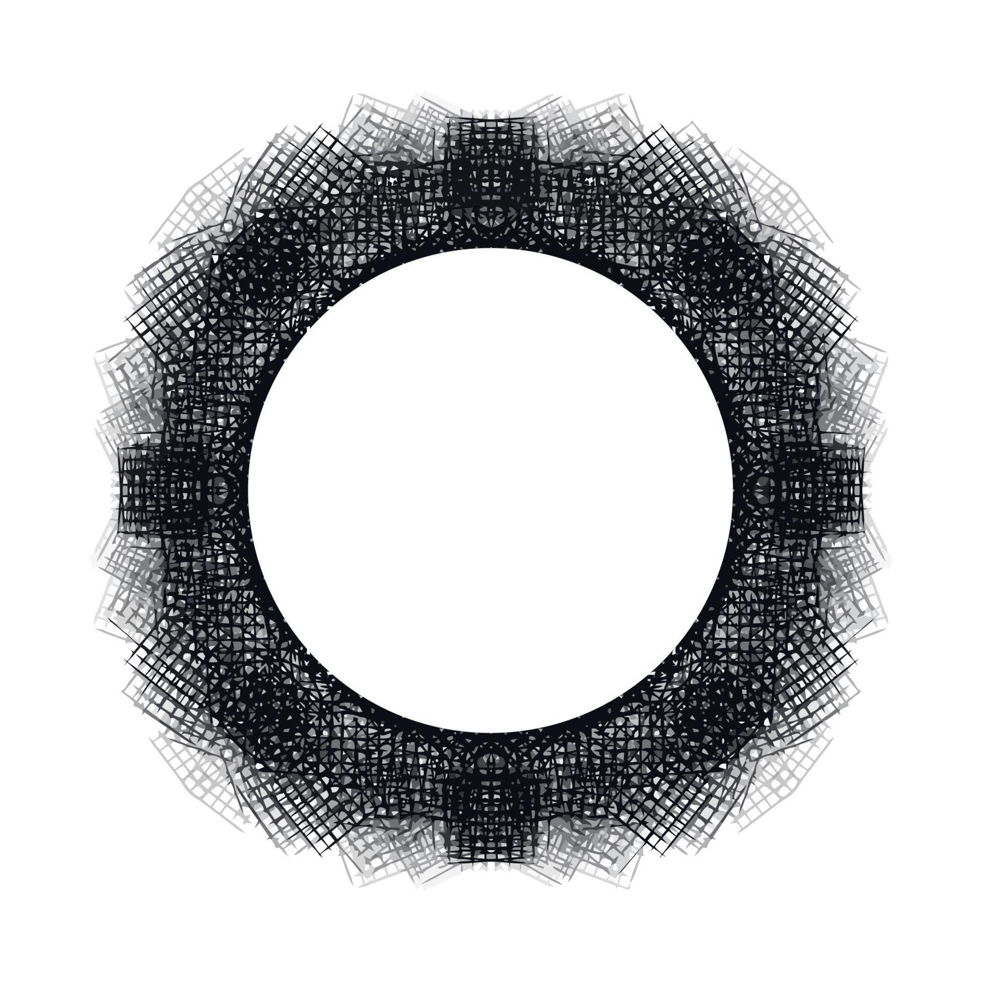Decorative frame circle. Abstract background. 5006310 Vector Art at ...