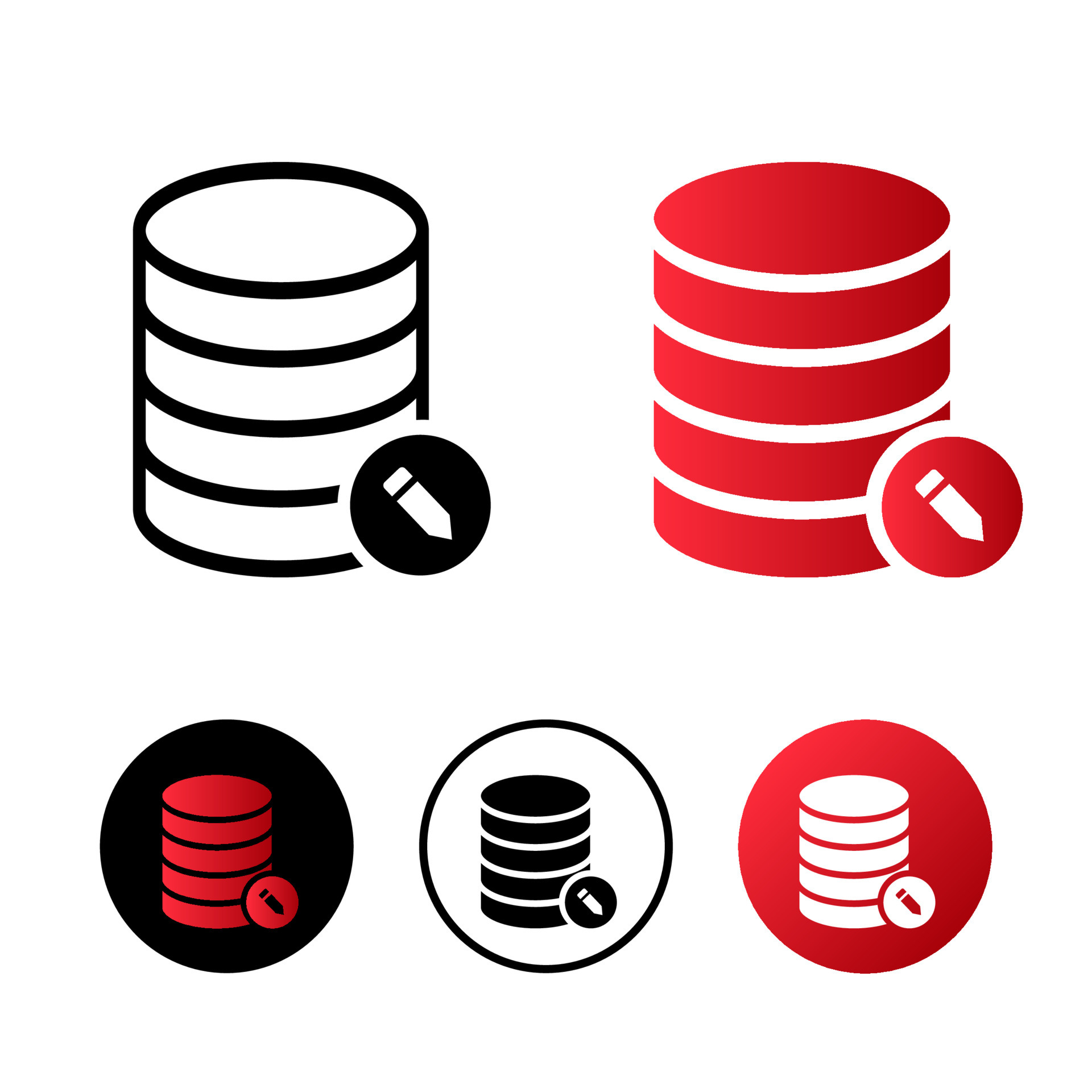 Database Edit Icon Illustration 5011732 Vector Art at Vecteezy