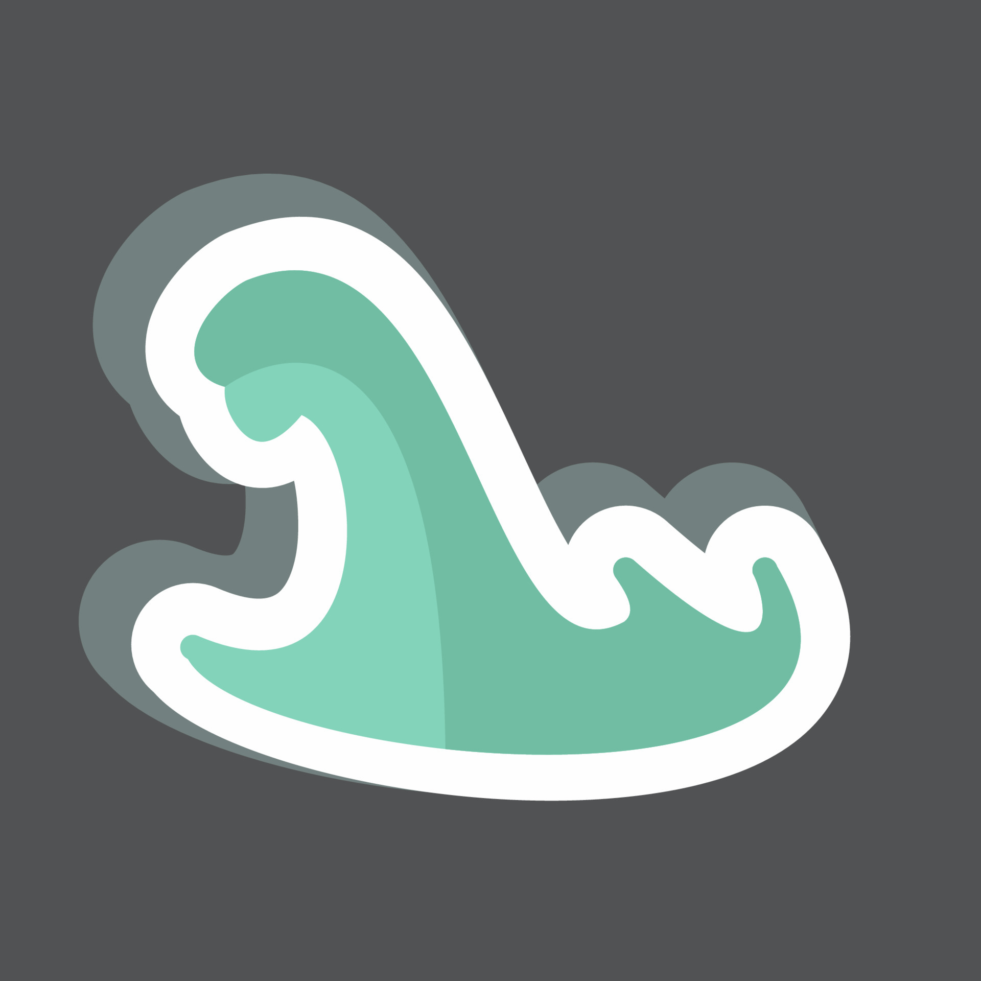 Storm Surge Sticker In Trendy Isolated On Black Background 5014420
