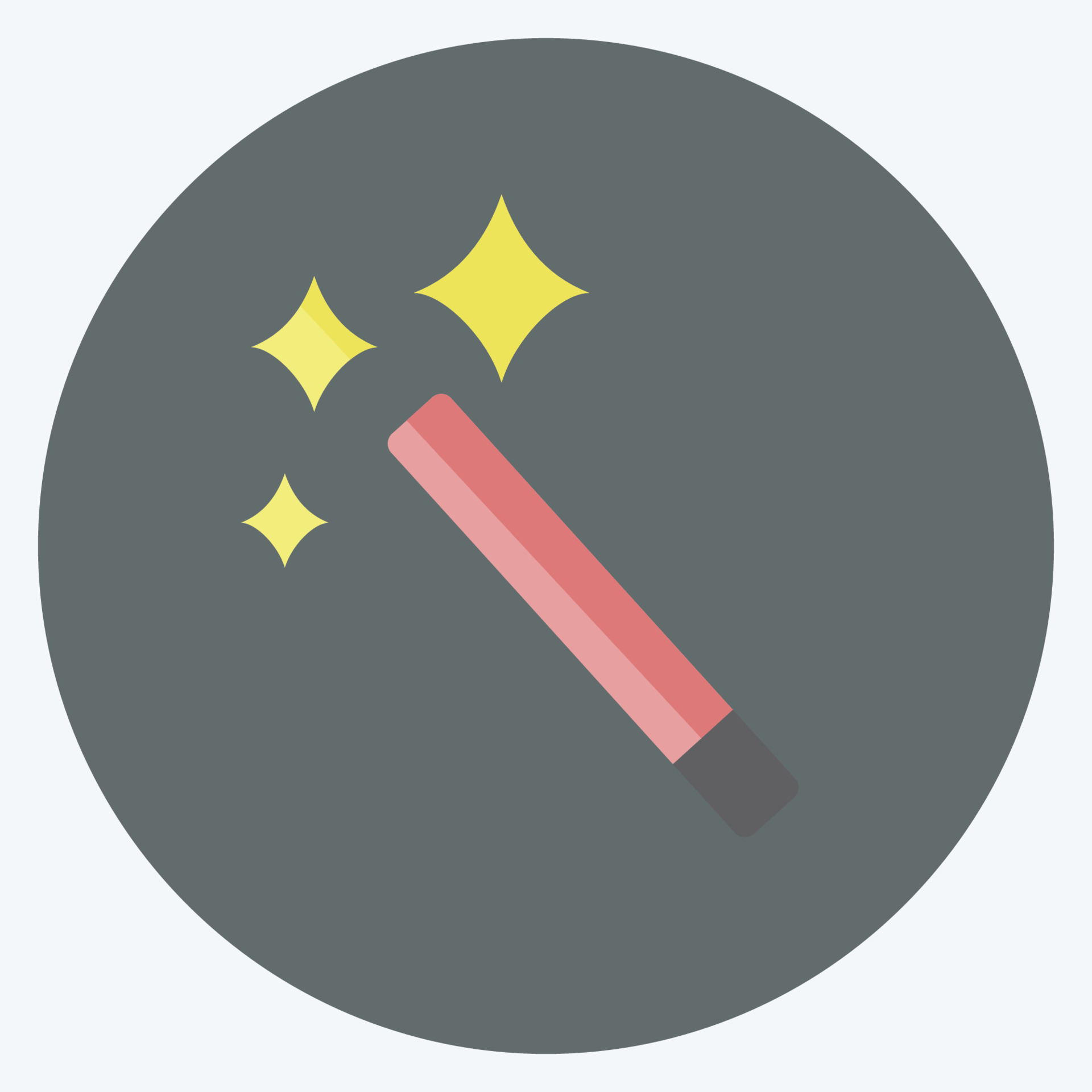 Magic Icon in trendy flat style isolated on soft blue background ...