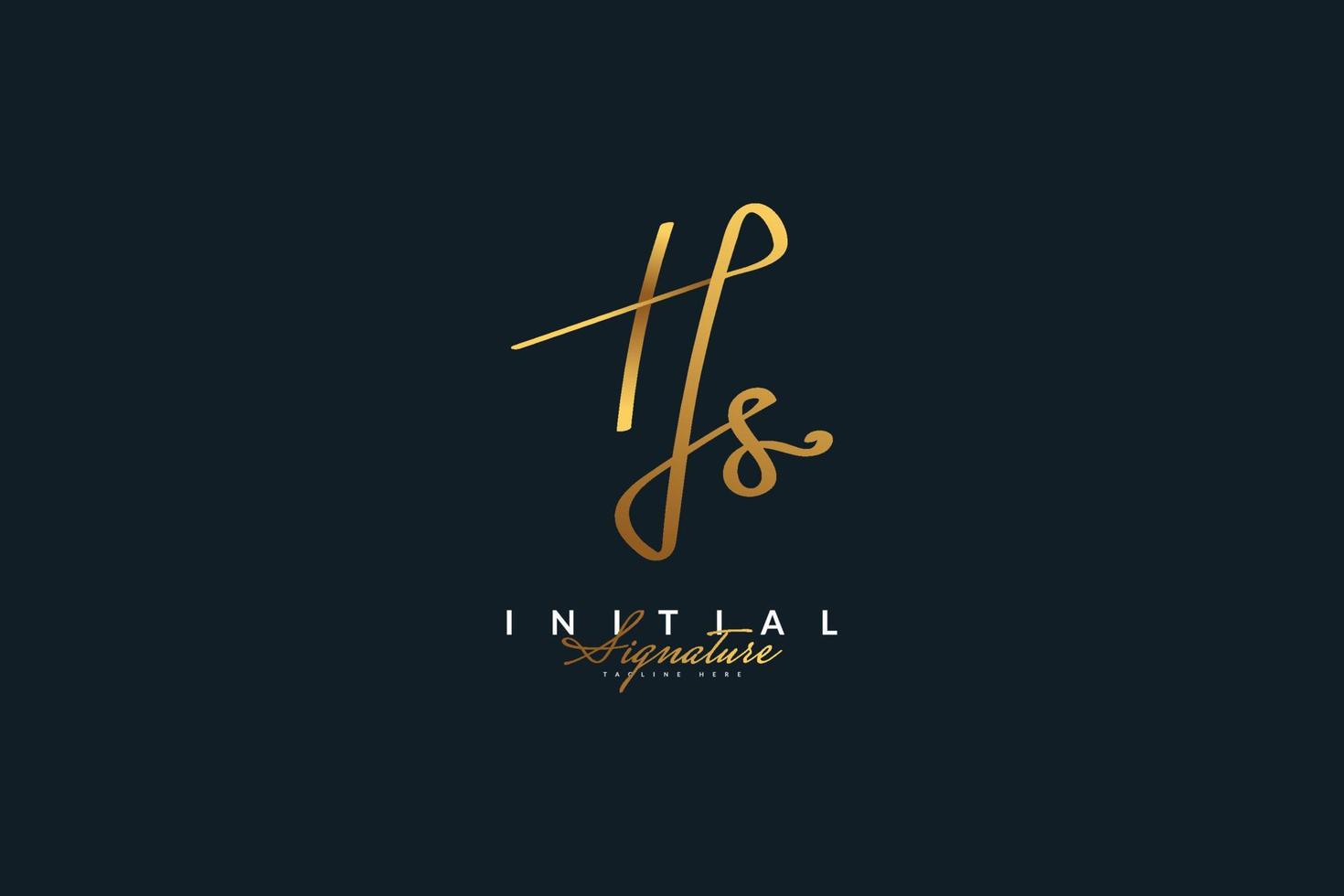 Elegant Initial Letter H and S Logo Design with Handwriting Style in ... Elegant Initial Letter H and S Logo Design with Handwriting Style in ...