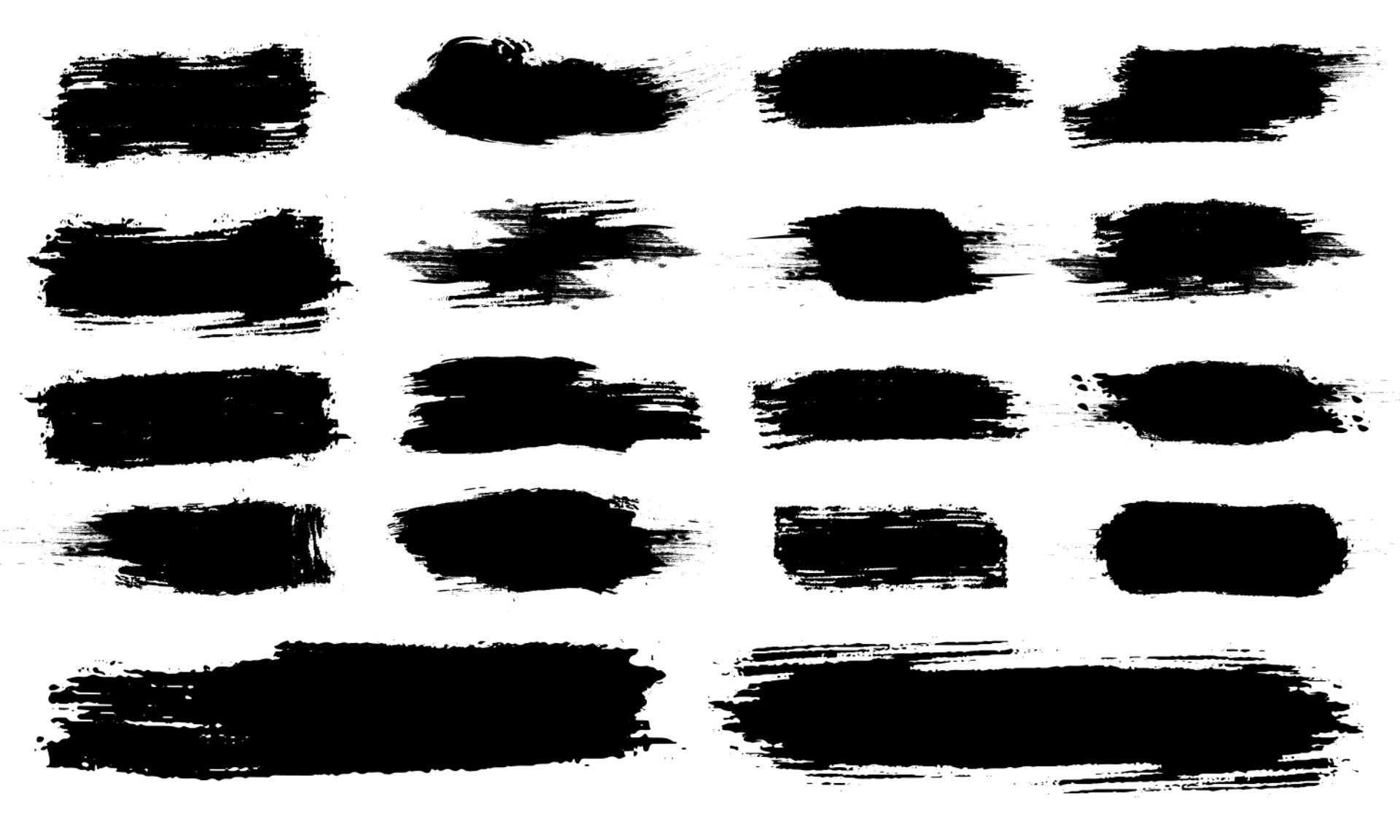 Ink brush stroke collection Vector 5020864 Vector Art at Vecteezy