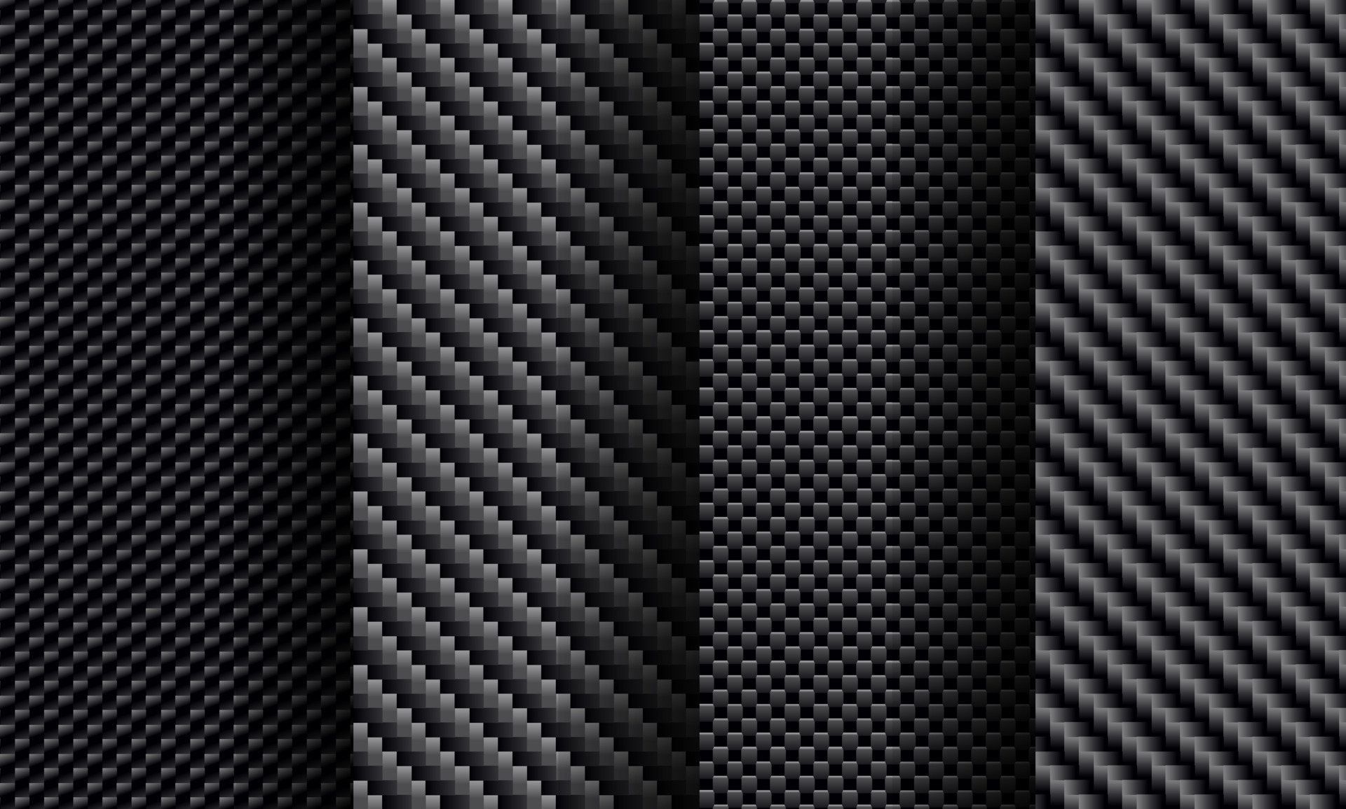 Set Of Carbon Fiber Texture With Linear Gradientabstract Black Checkerd And Kevlar Seamless