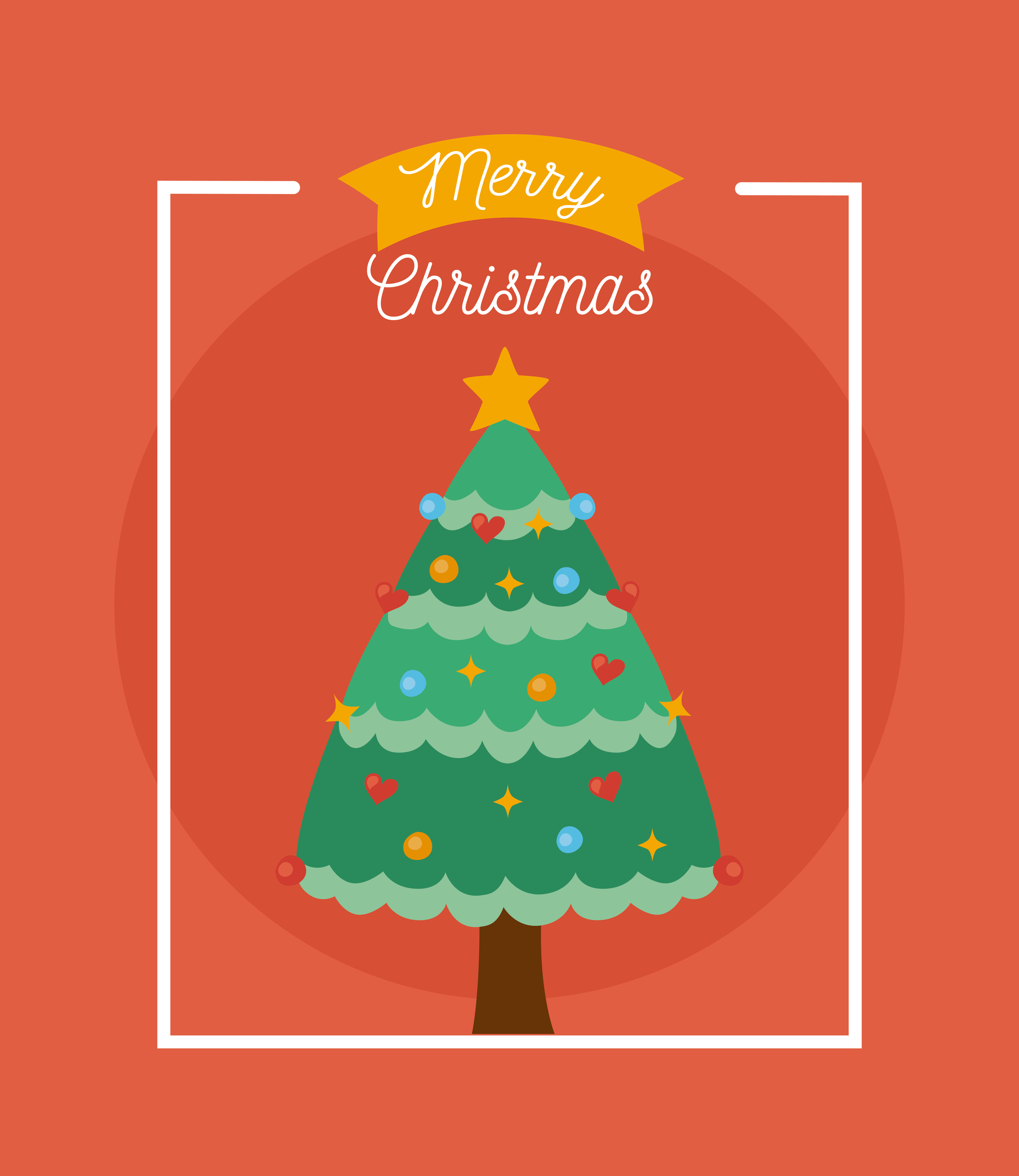 merry christmas tree 5030545 Vector Art at Vecteezy
