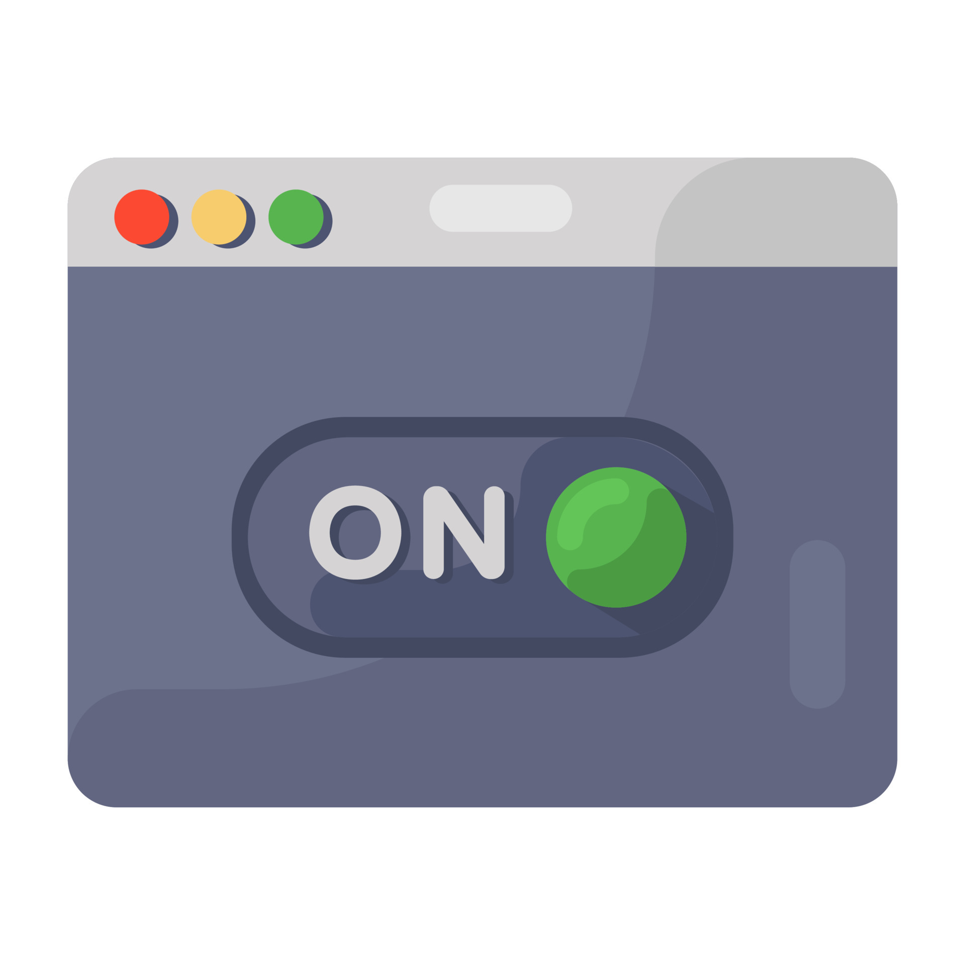Trendy flat design of toggle button icon 5035042 Vector Art at Vecteezy