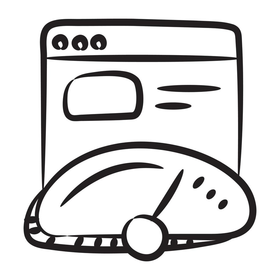 Web page with speedometer showing high speed conceptualizing fast processing 5035266 Vector Art ...