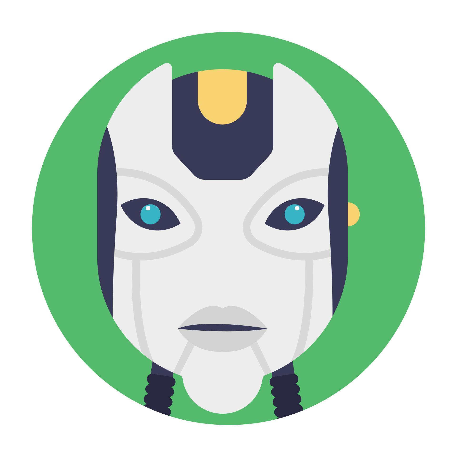 Humanoid Robot Face 5036288 Vector Art at Vecteezy
