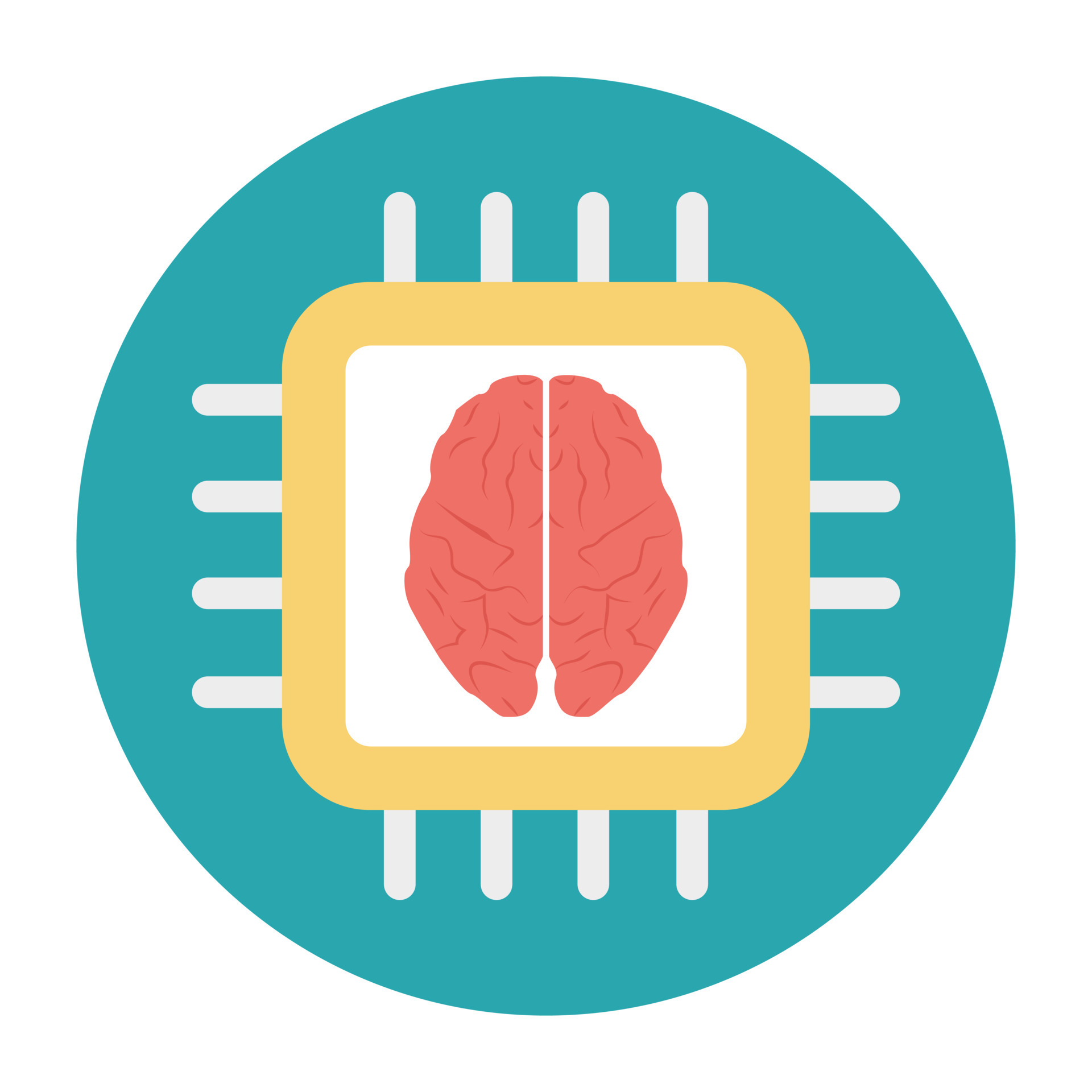 Processor Chip Brain 5036362 Vector Art at Vecteezy