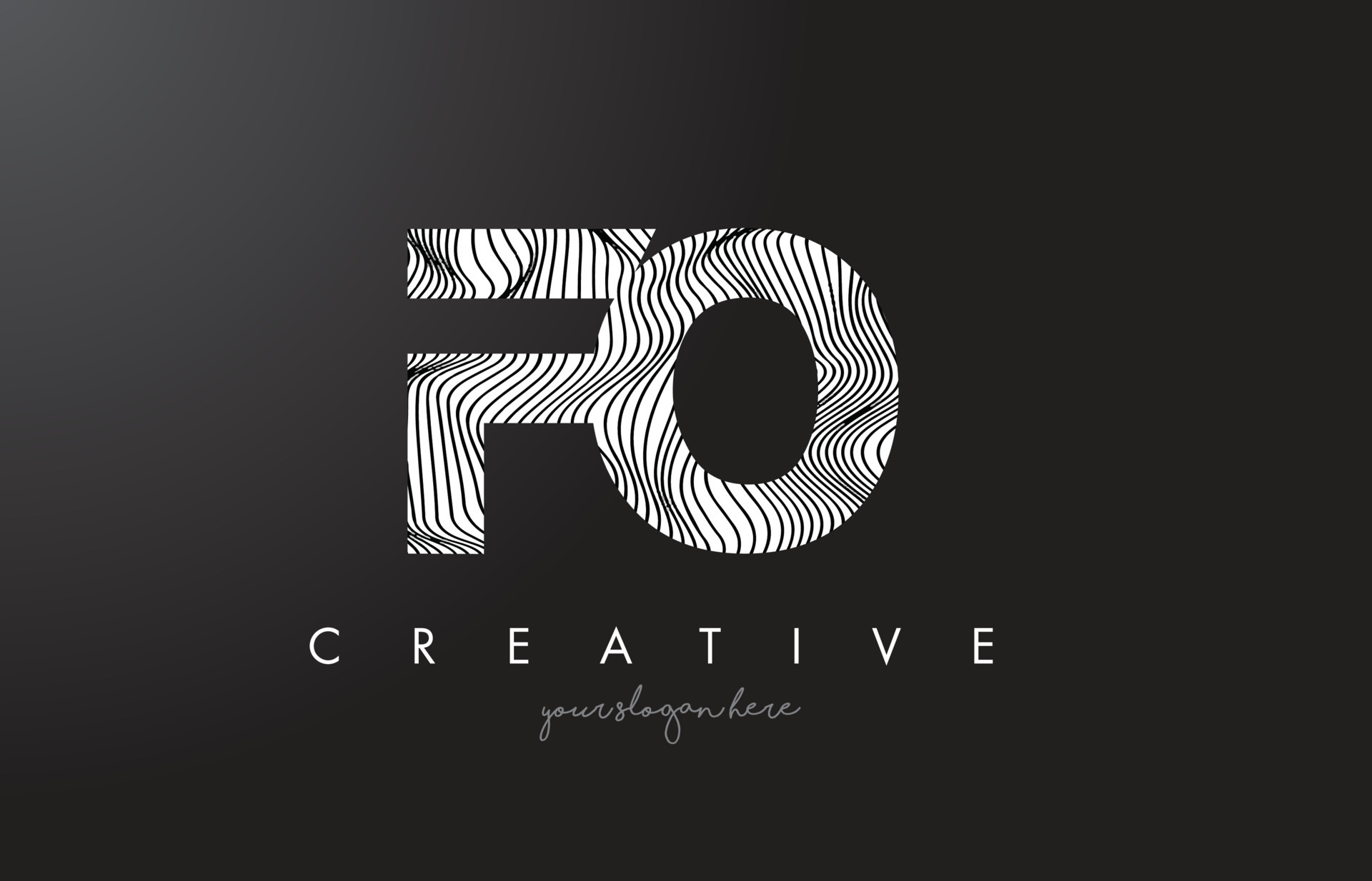 FO F O Letter Logo with Zebra Lines Texture Design Vector. 5037347 ... FO F O Letter Logo with Zebra Lines Texture Design Vector. 5037347 ...