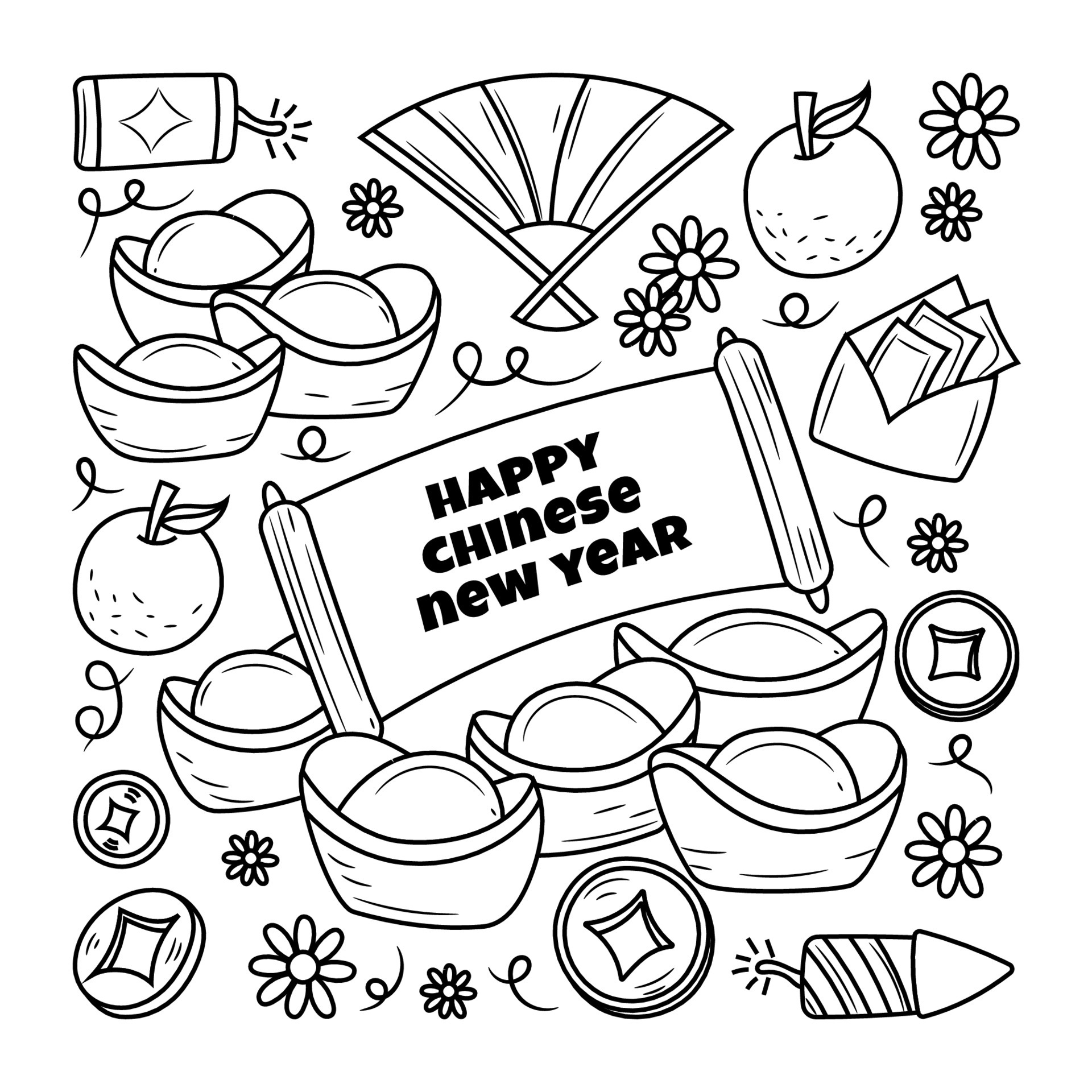 Chinese Food Coloring Pages