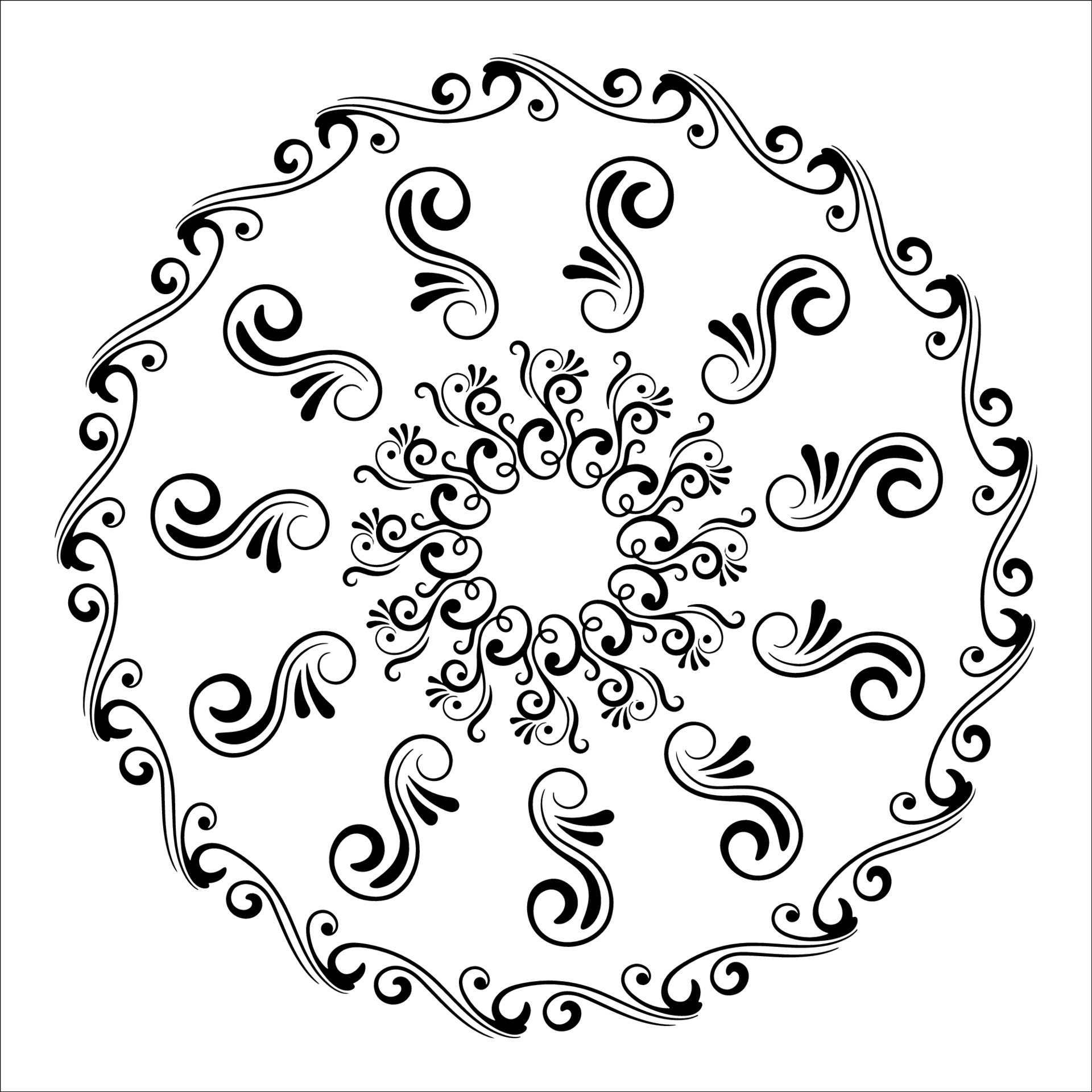 Decorative round pattern hand drawn vector illustration. 5057904 Vector ...