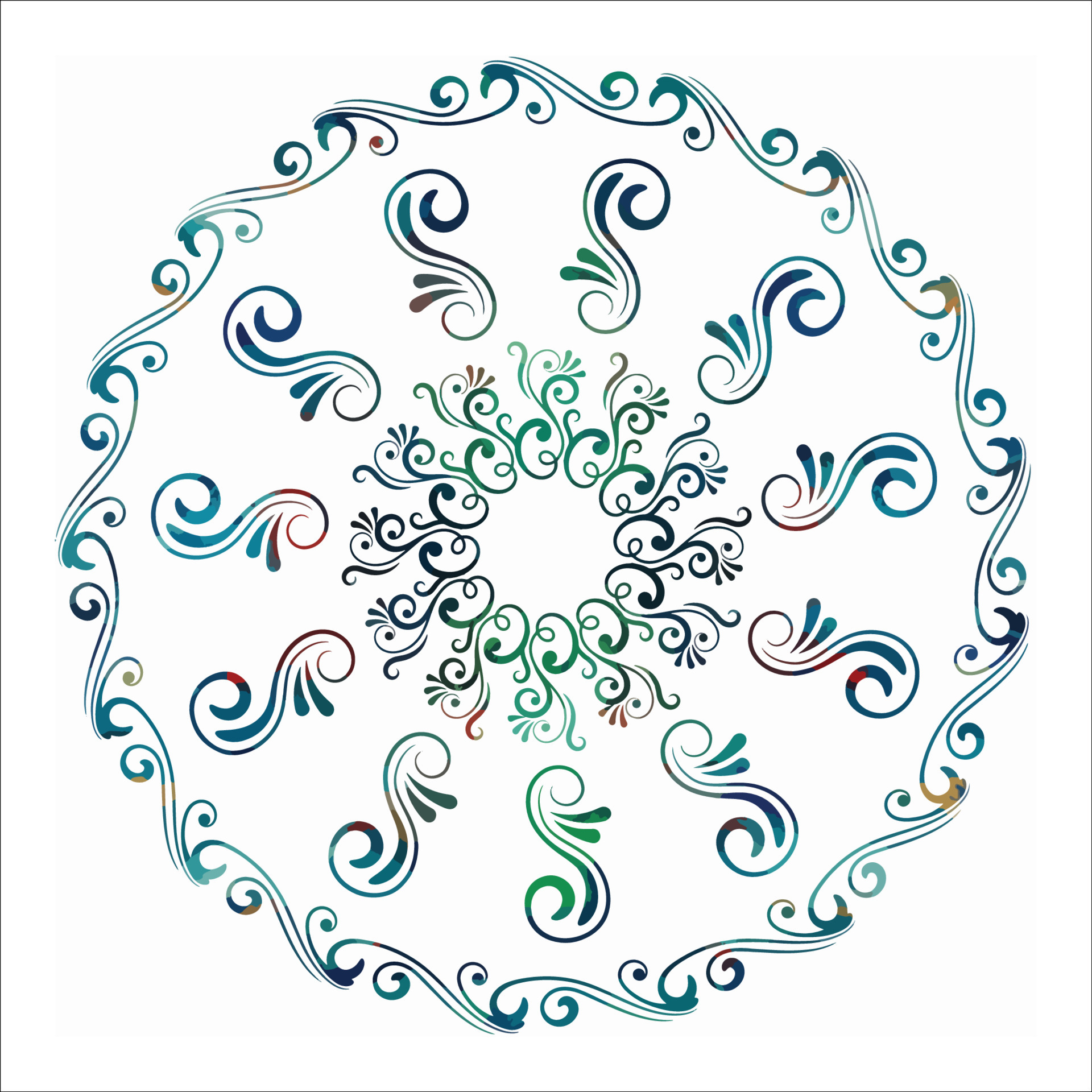 Decorative round pattern hand drawn vector illustration. 5057913 Vector ...