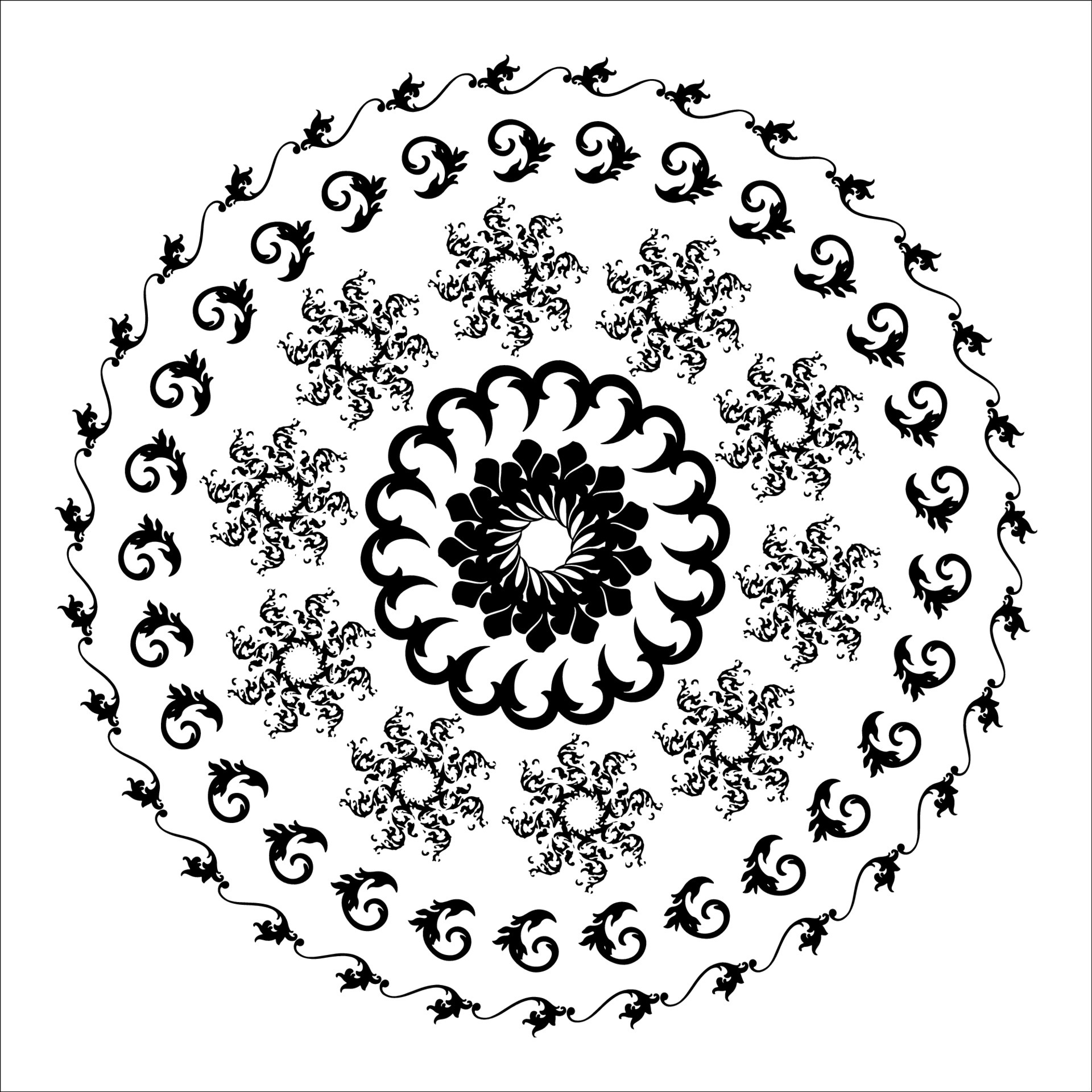 Decorative round pattern hand drawn vector illustration. 5057920 Vector ...