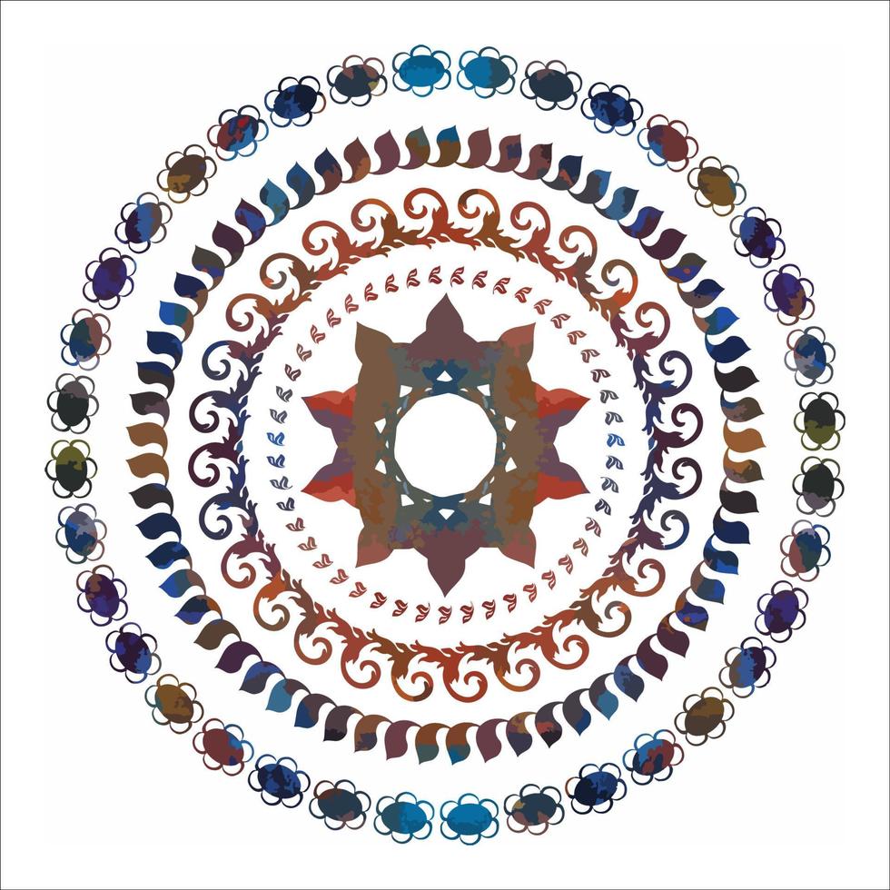 Decorative round pattern hand drawn vector illustration. 5057967 Vector ...