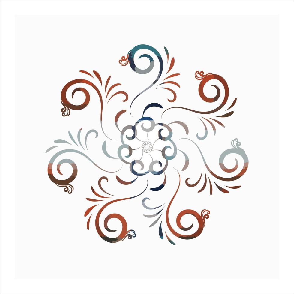 Decorative round pattern hand drawn vector illustration. 5058012 Vector ...