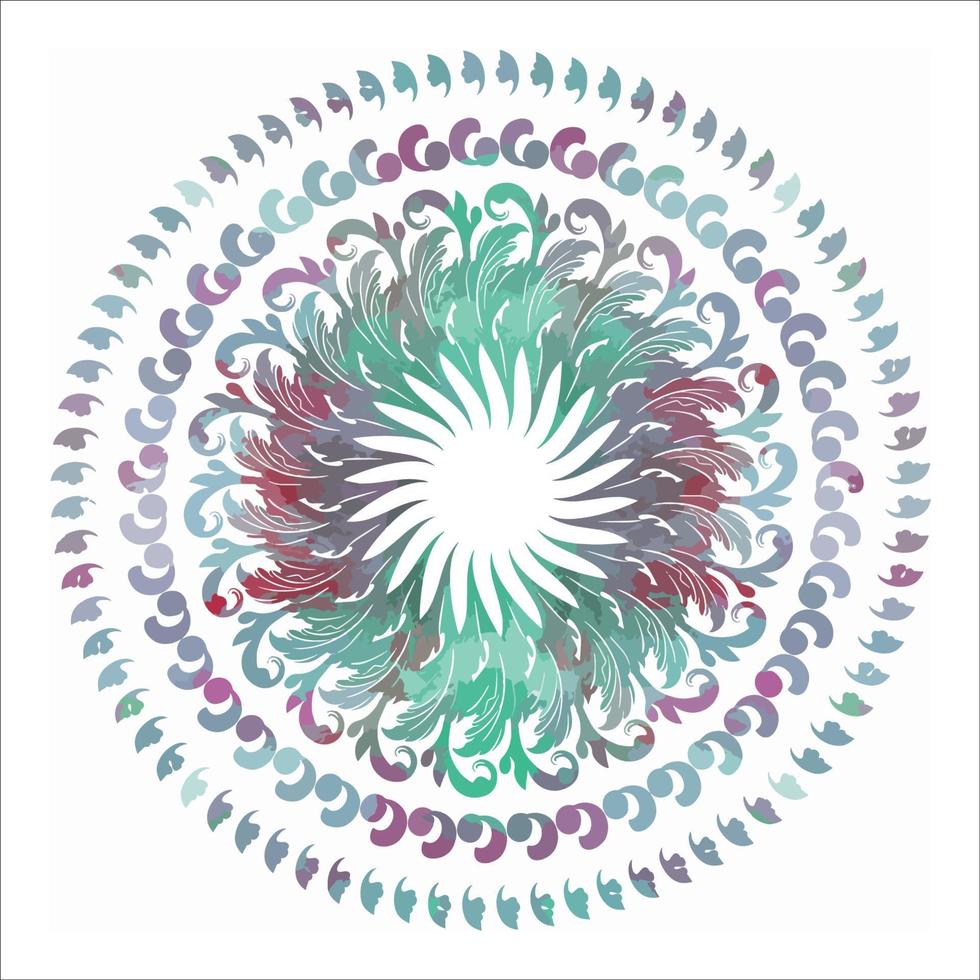 Decorative round pattern hand drawn vector illustration. 5058108 Vector ...