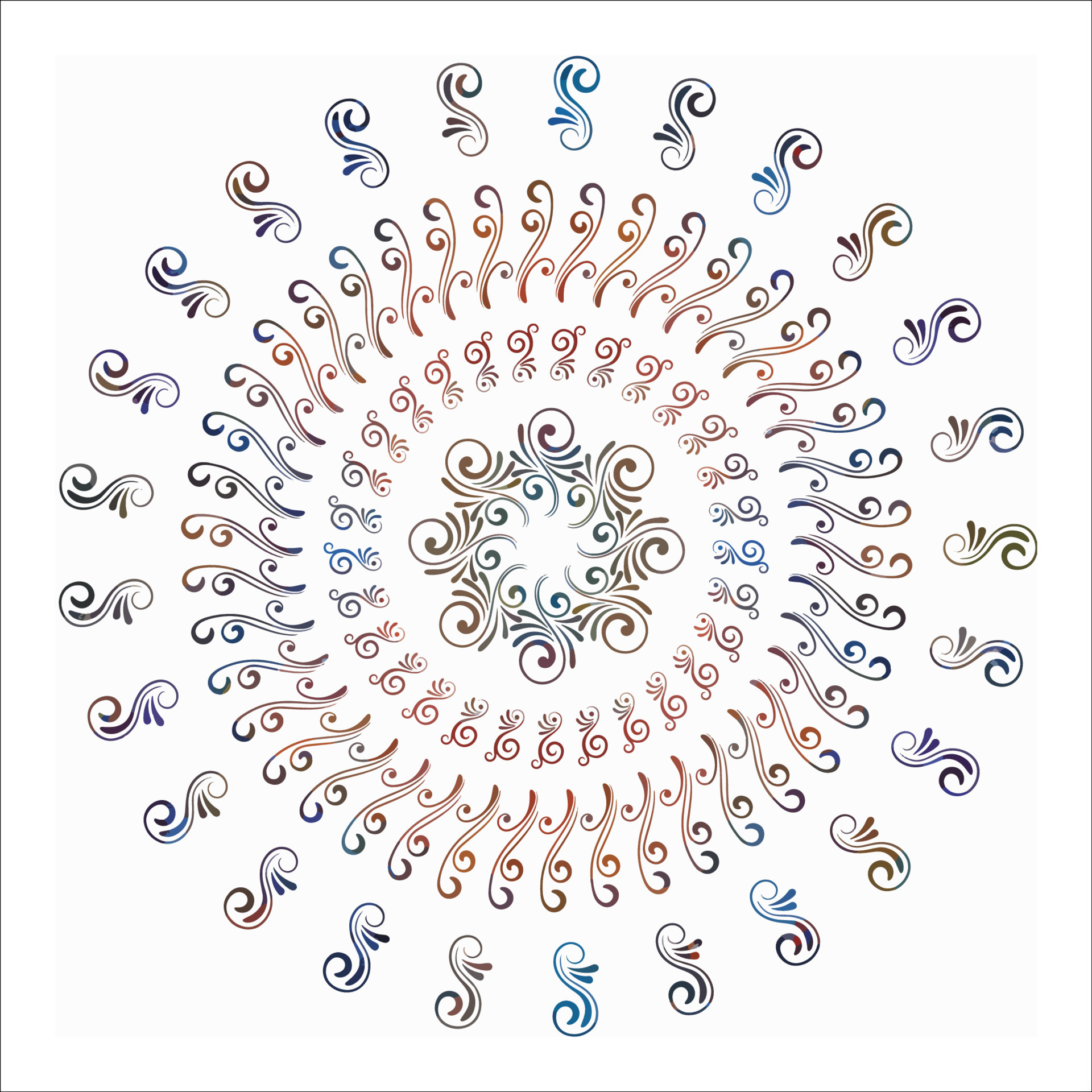 Decorative round pattern hand drawn vector illustration. 5058113 Vector ...