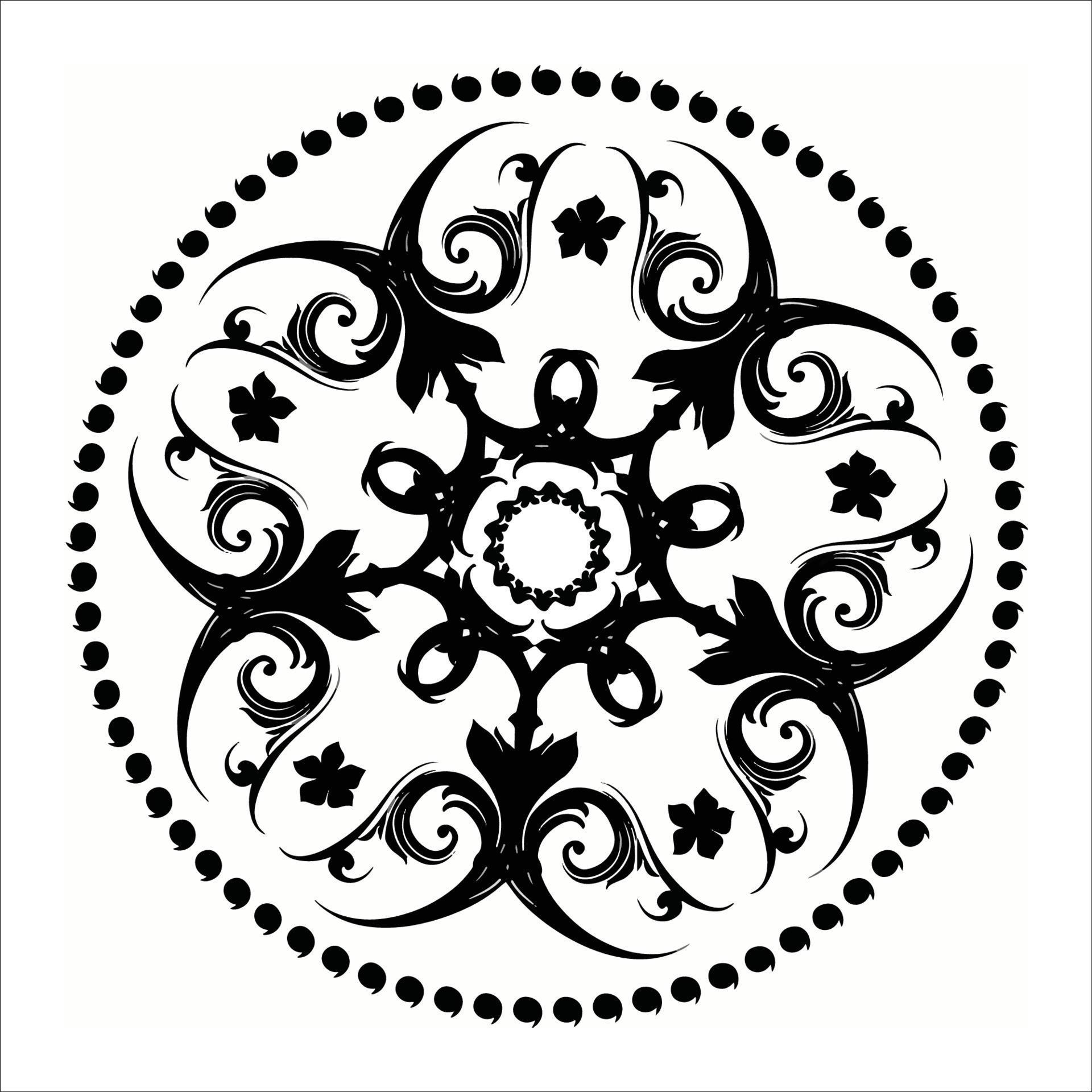 Decorative round pattern hand drawn vector illustration. 5058143 Vector ...