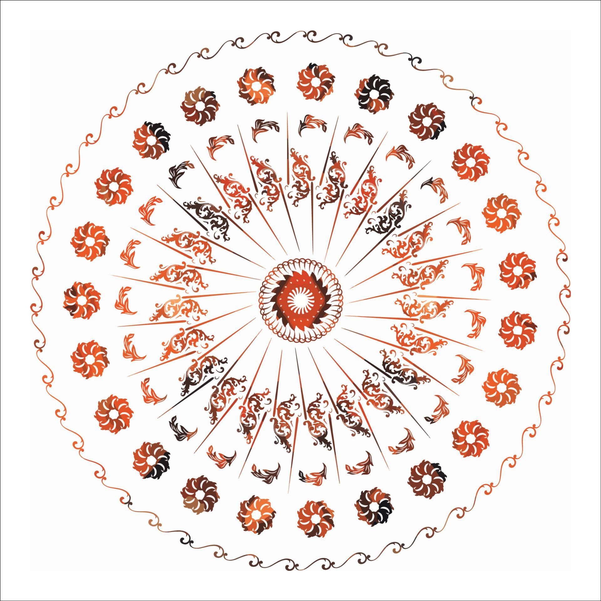 Decorative round pattern hand drawn vector illustration. 5058163 Vector ...