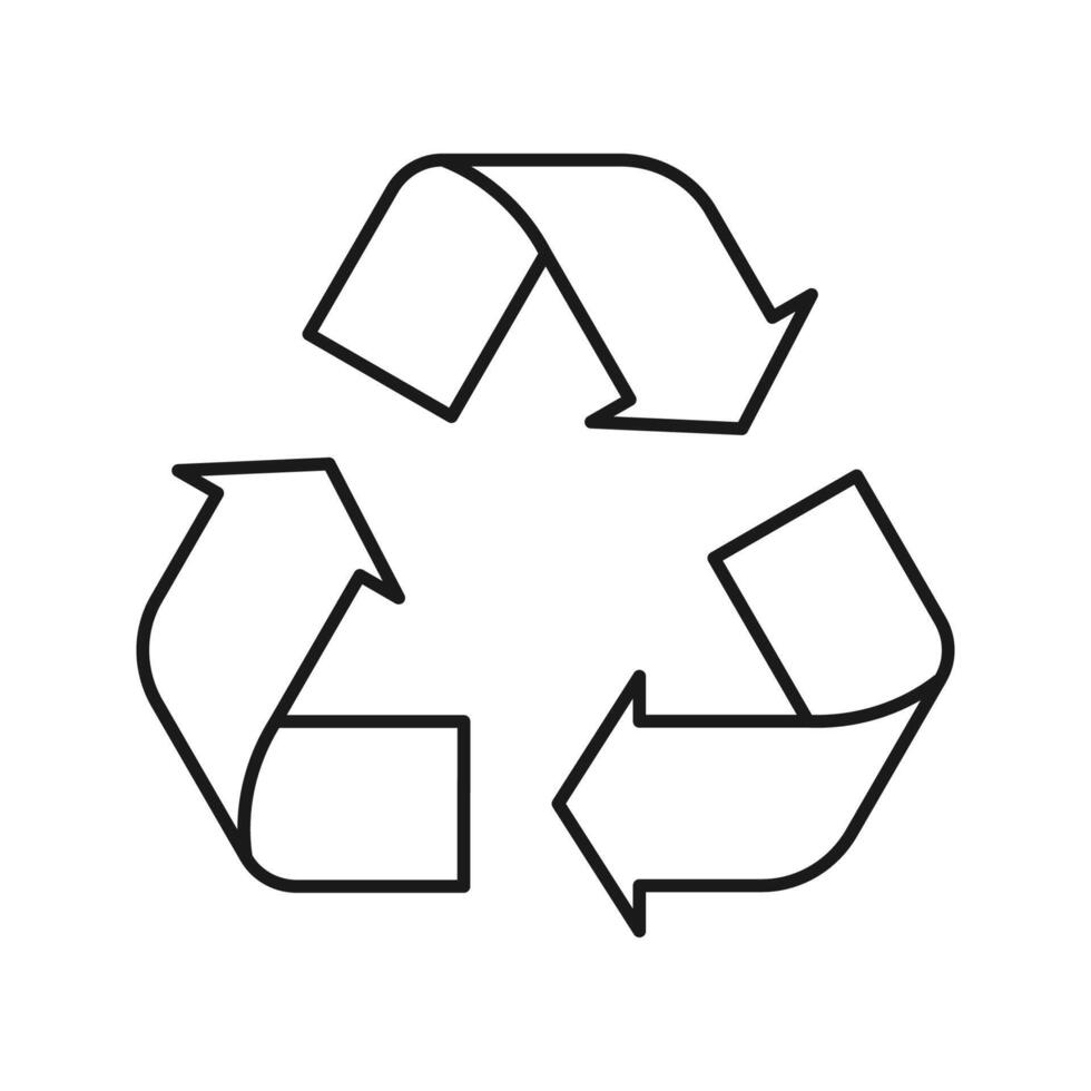 recycling symbol outline design, vector illustration 5065089 Vector Art ...
