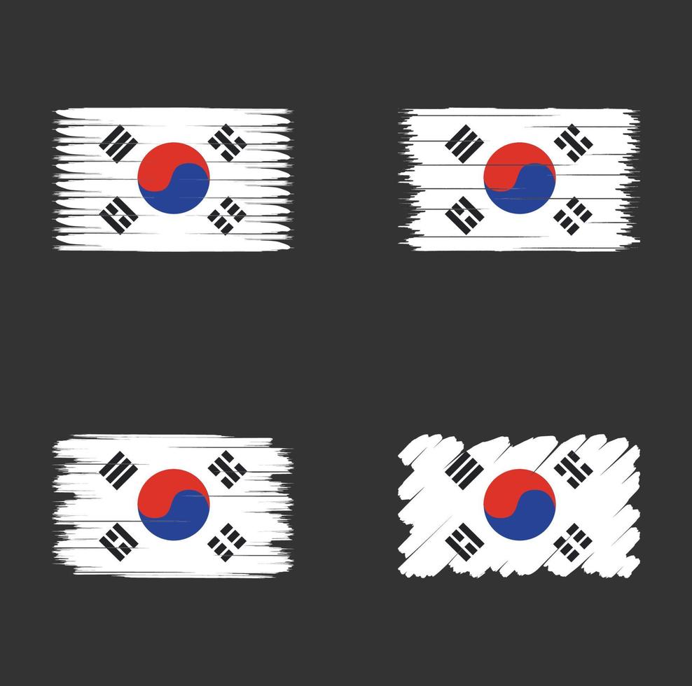 Collection Flag Of South Korea 5066146 Vector Art At Vecteezy