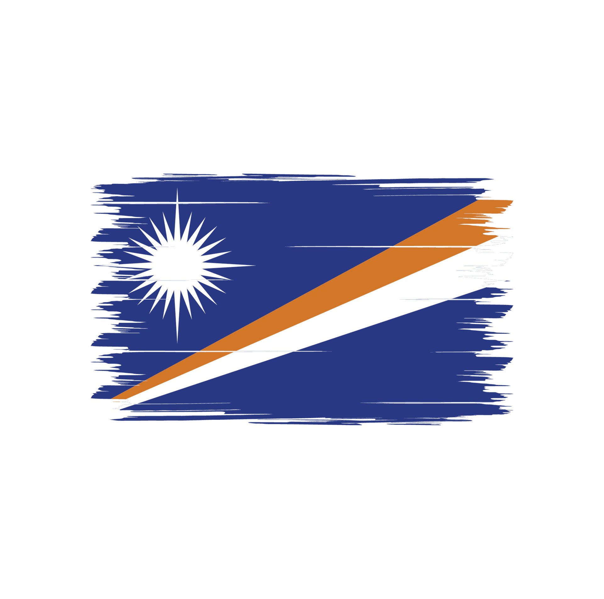 Marshall Islands flag vector with watercolor brush style 5066655 Vector ...