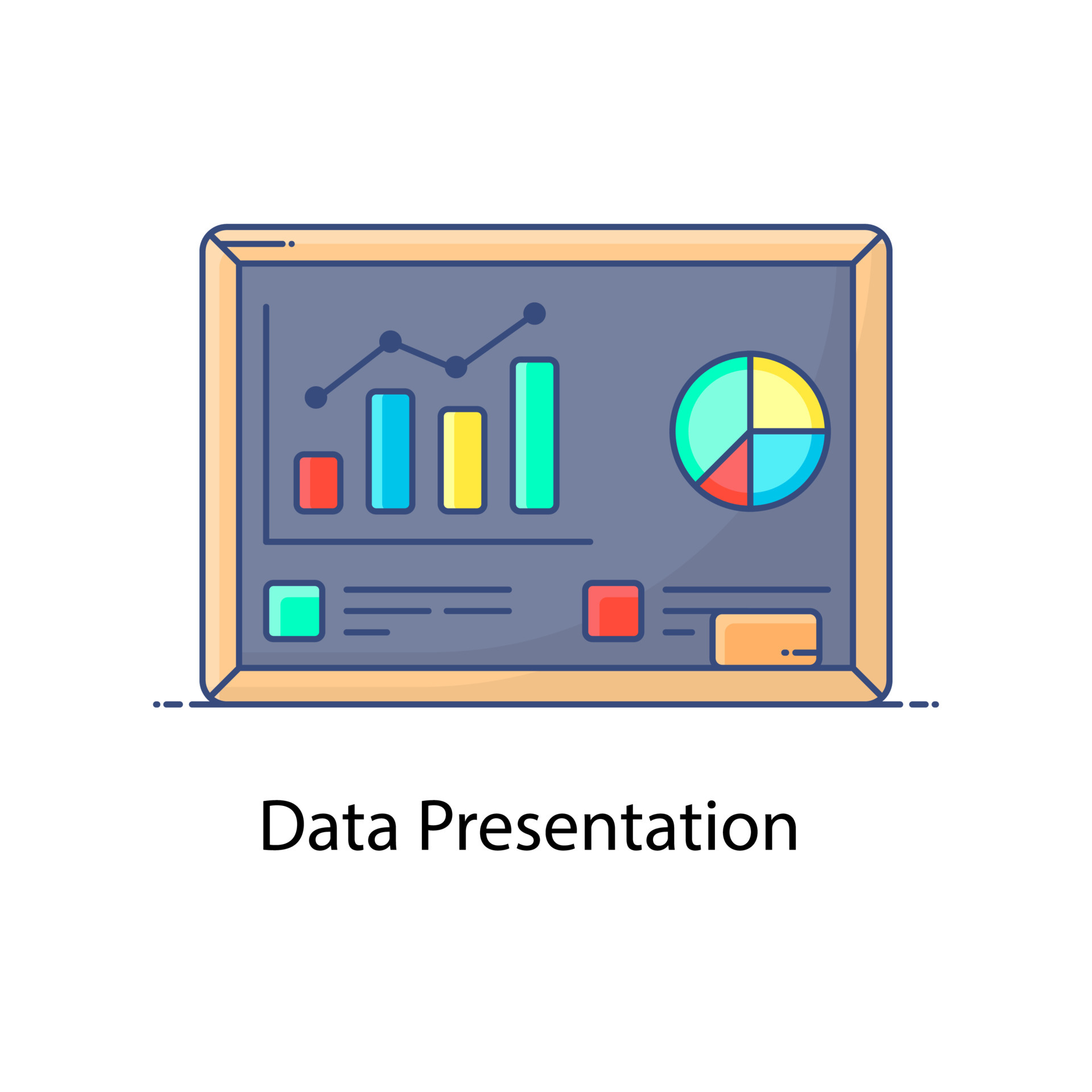 Editable icon of data presentation graphical infographic 5069675 Vector ...