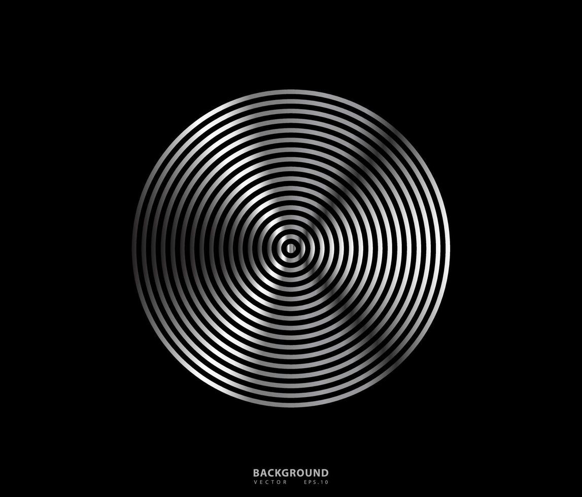 Concentric Circle Illustration For Sound Wave Abstract Circle Line