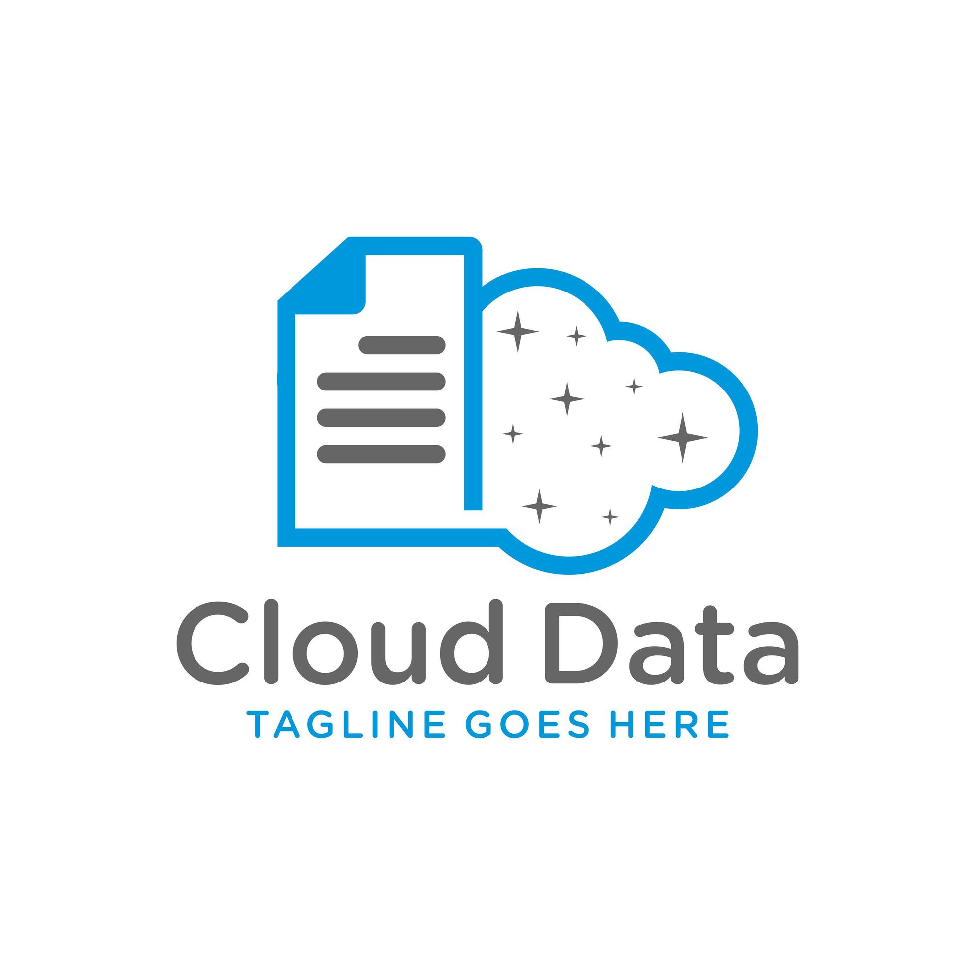 cloud data technology logo 5072329 Vector Art at Vecteezy