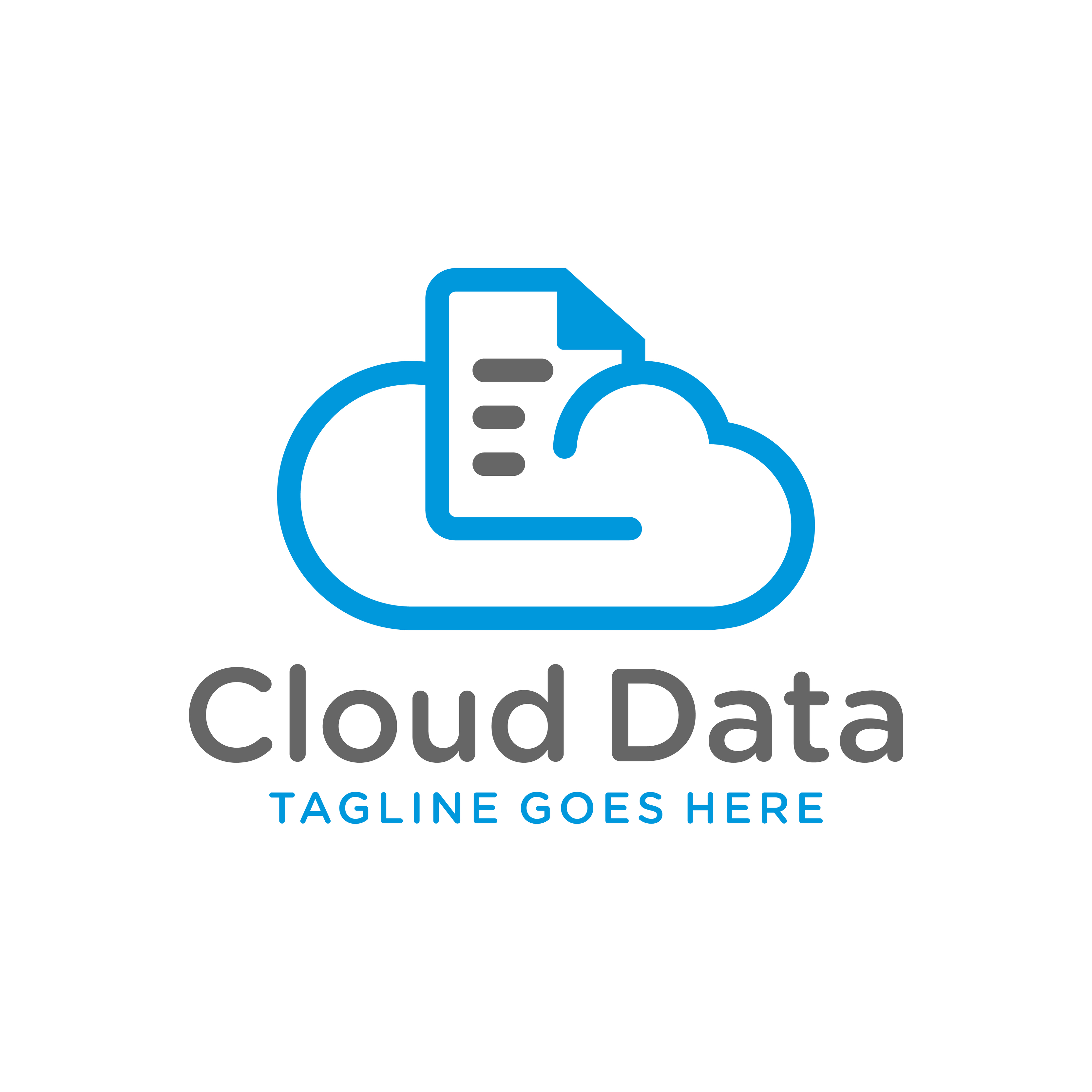 cloud data technology logo 5072334 Vector Art at Vecteezy