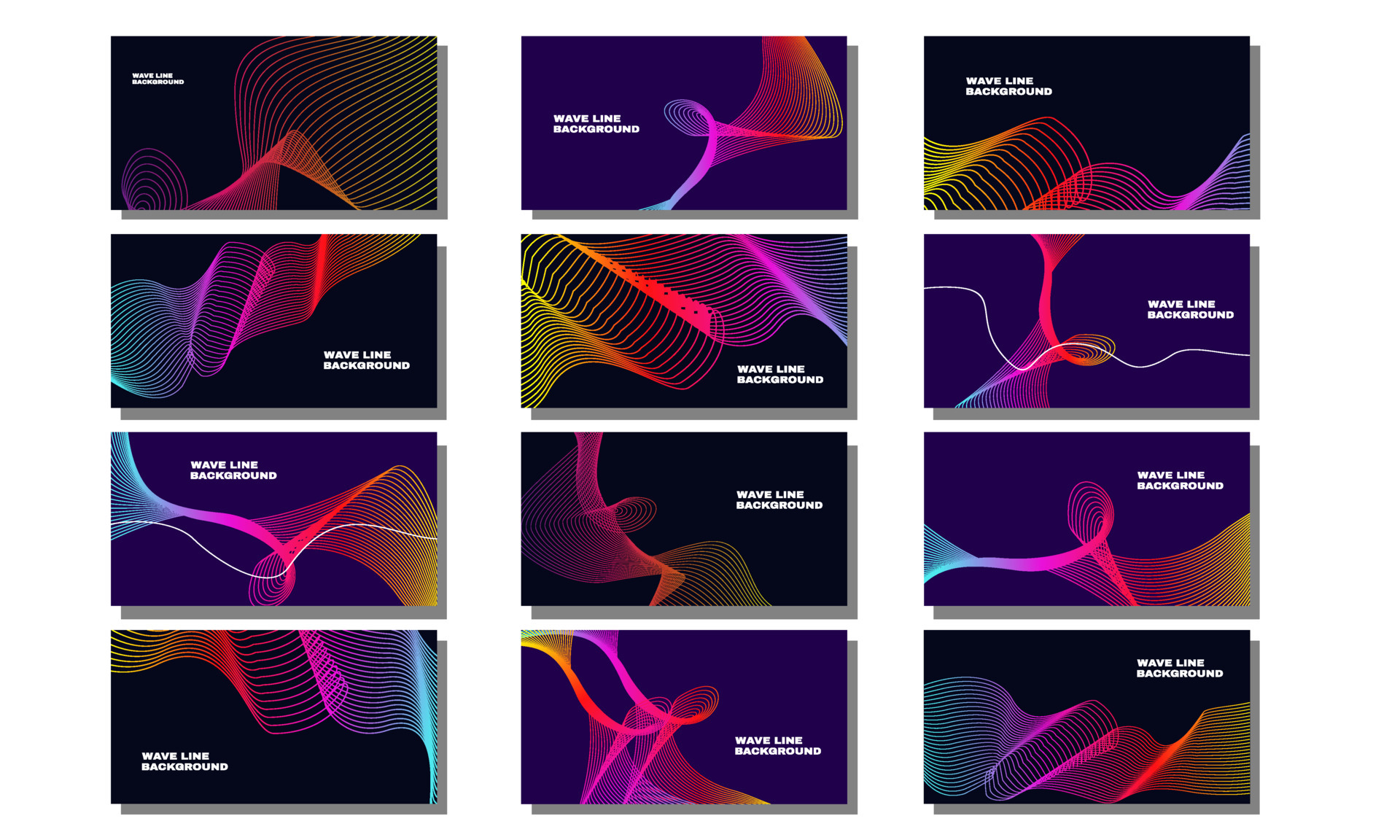 Stock Vector Abstract Set Best Collection Background Colored Dynamic