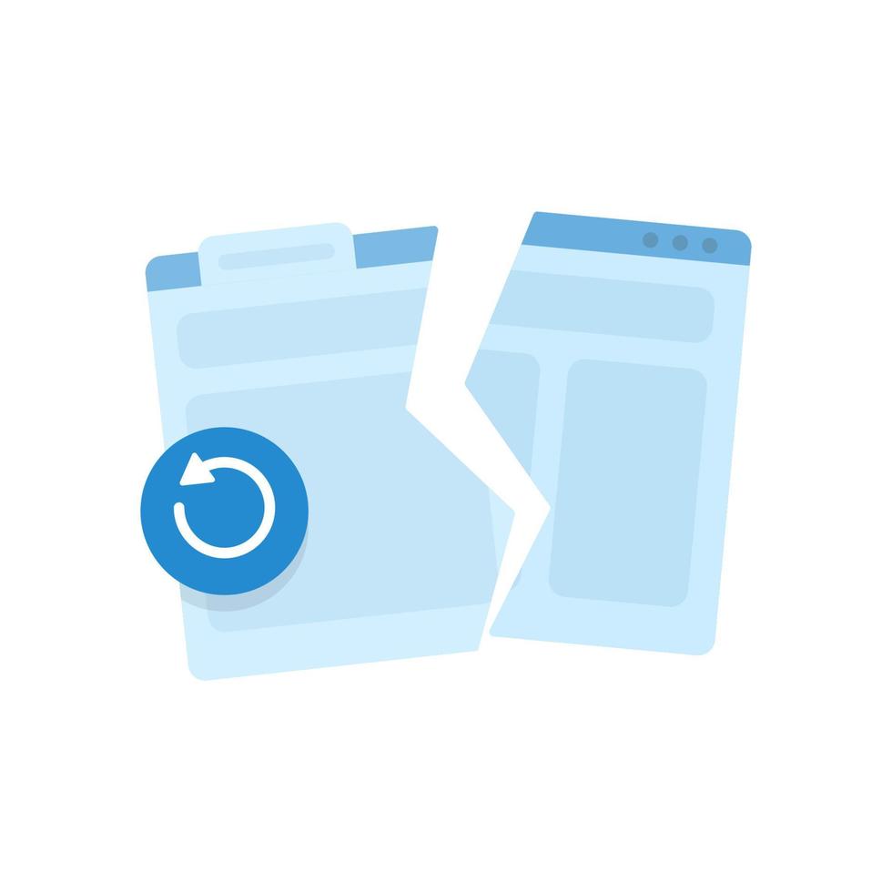 Failed To Load Page Tap To Retry Concept Illustration Flat Design