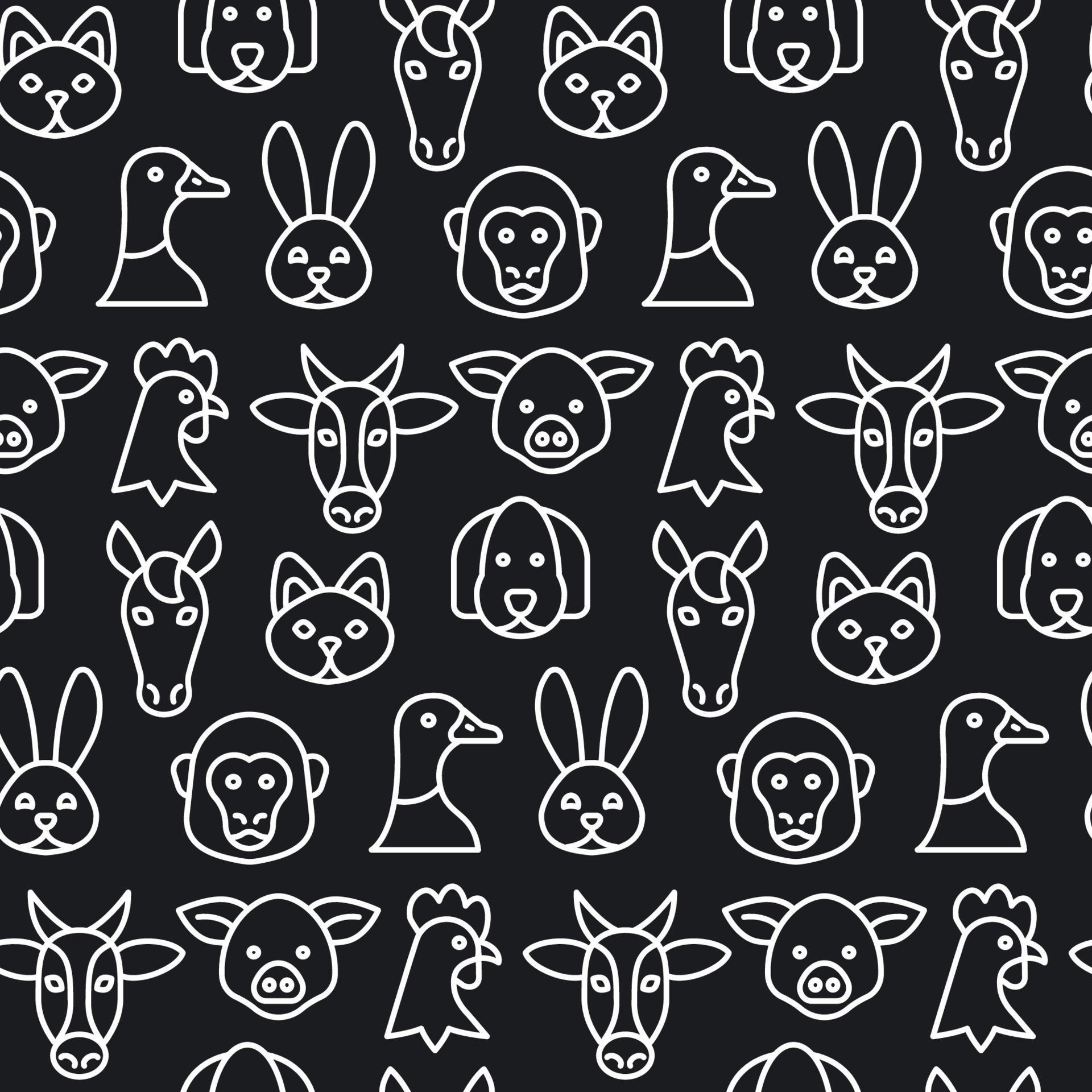 animals seamless pattern 5073669 Vector Art at Vecteezy