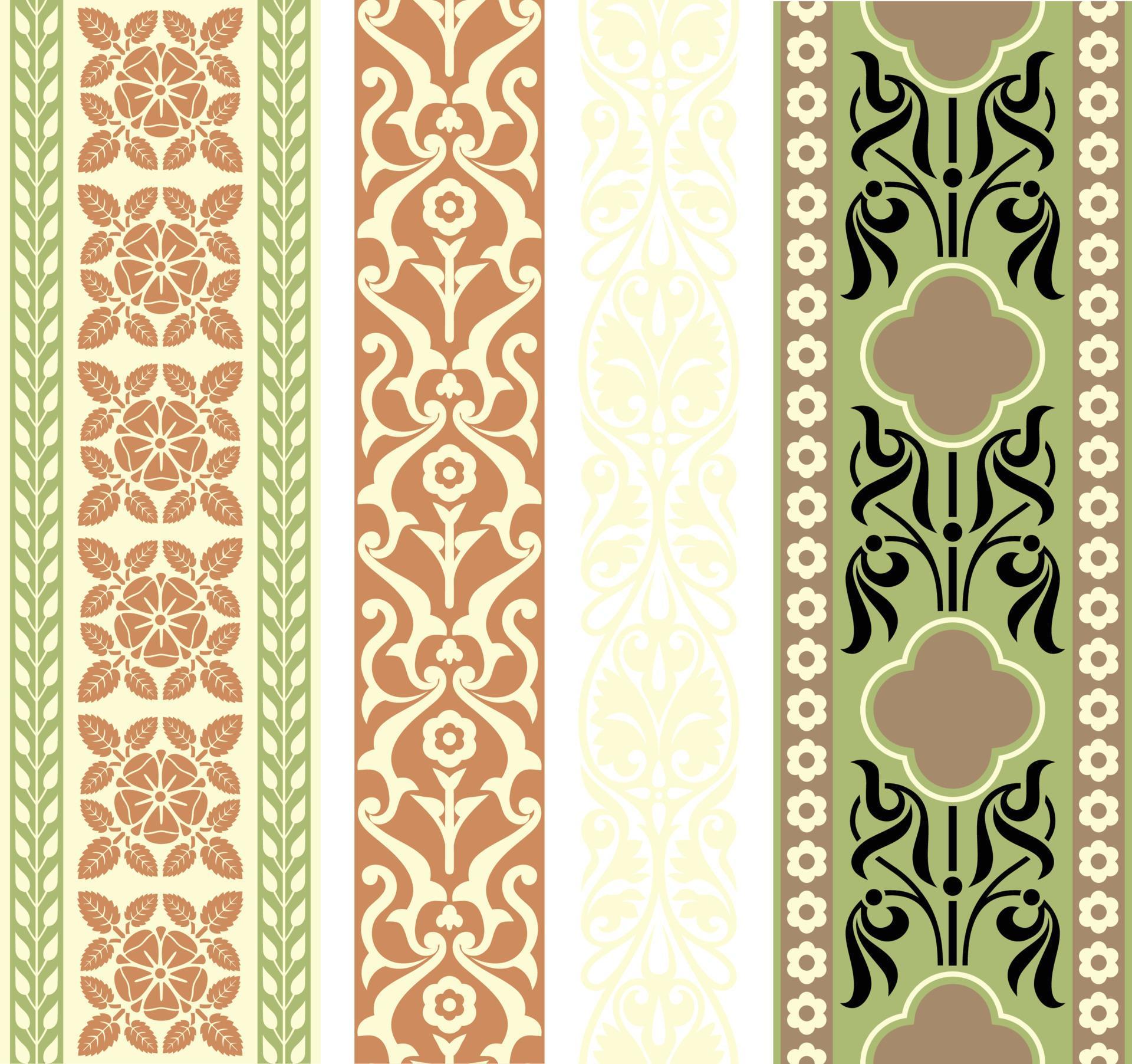 Set of vintage vector frames and pattern 02 5074180 Vector Art at Vecteezy