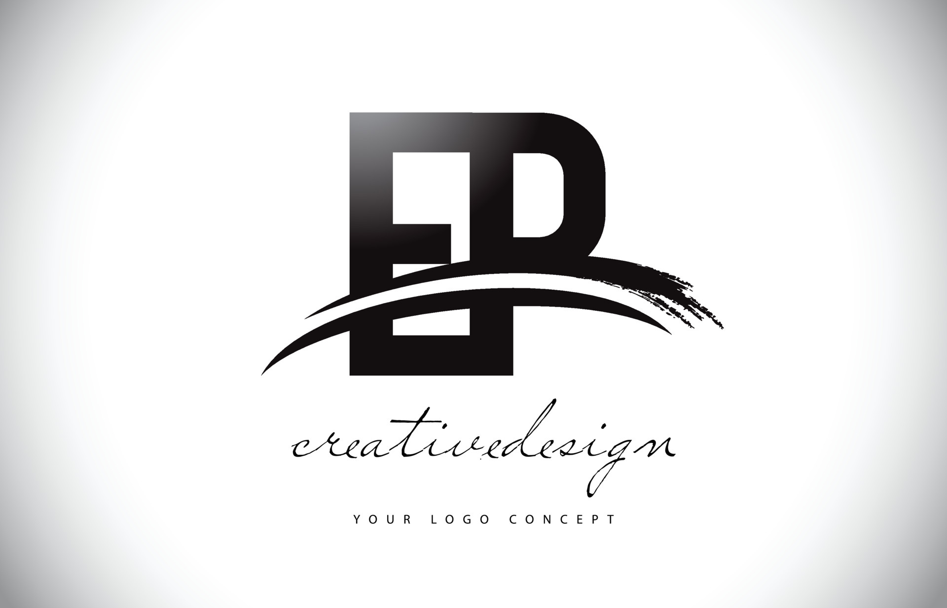 EP E P Letter Logo Design with Swoosh and Black Brush Stroke. 5075317 ... EP E P Letter Logo Design with Swoosh and Black Brush Stroke. 5075317 ...