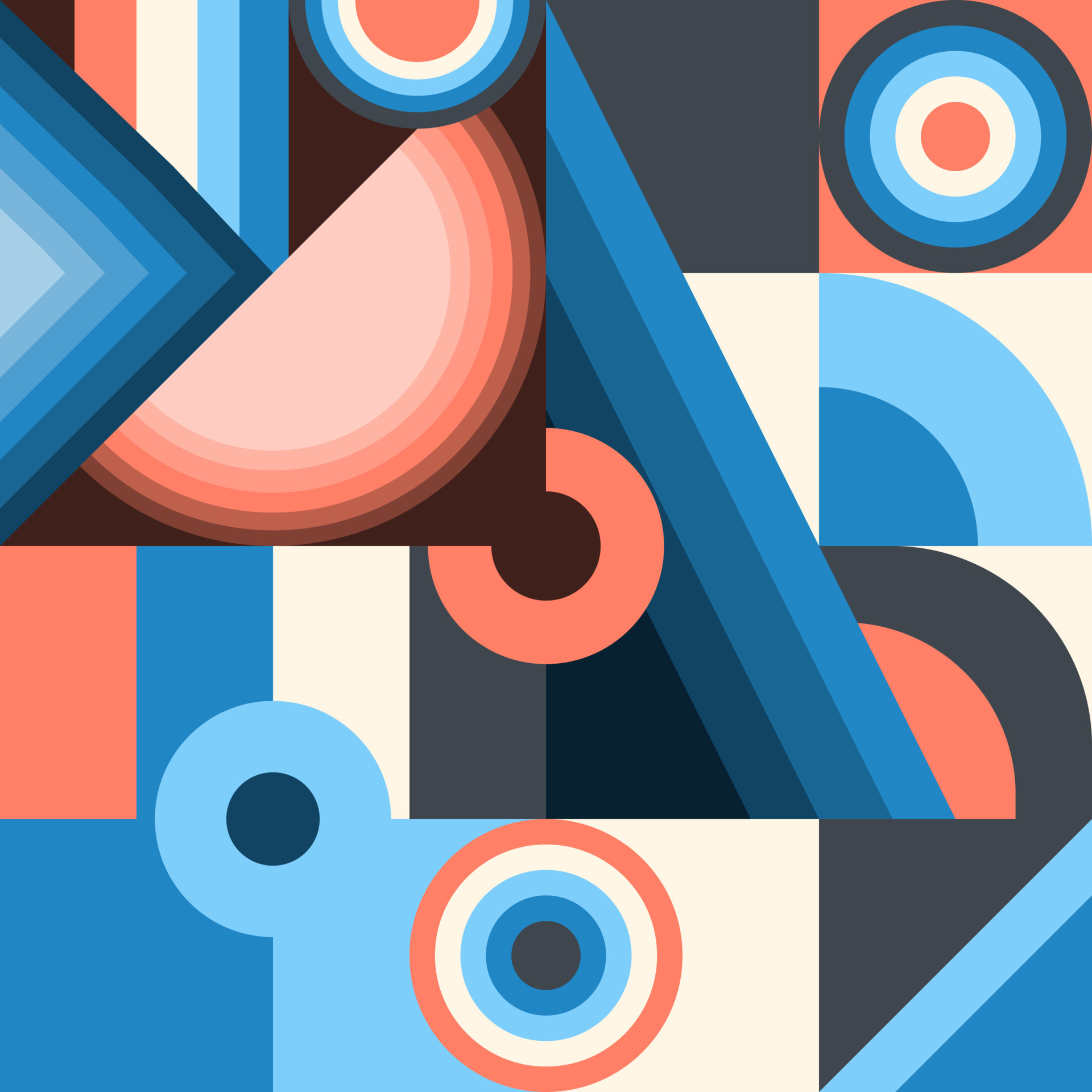 Abstract vector pattern design in Scandinavian style for web banner ...