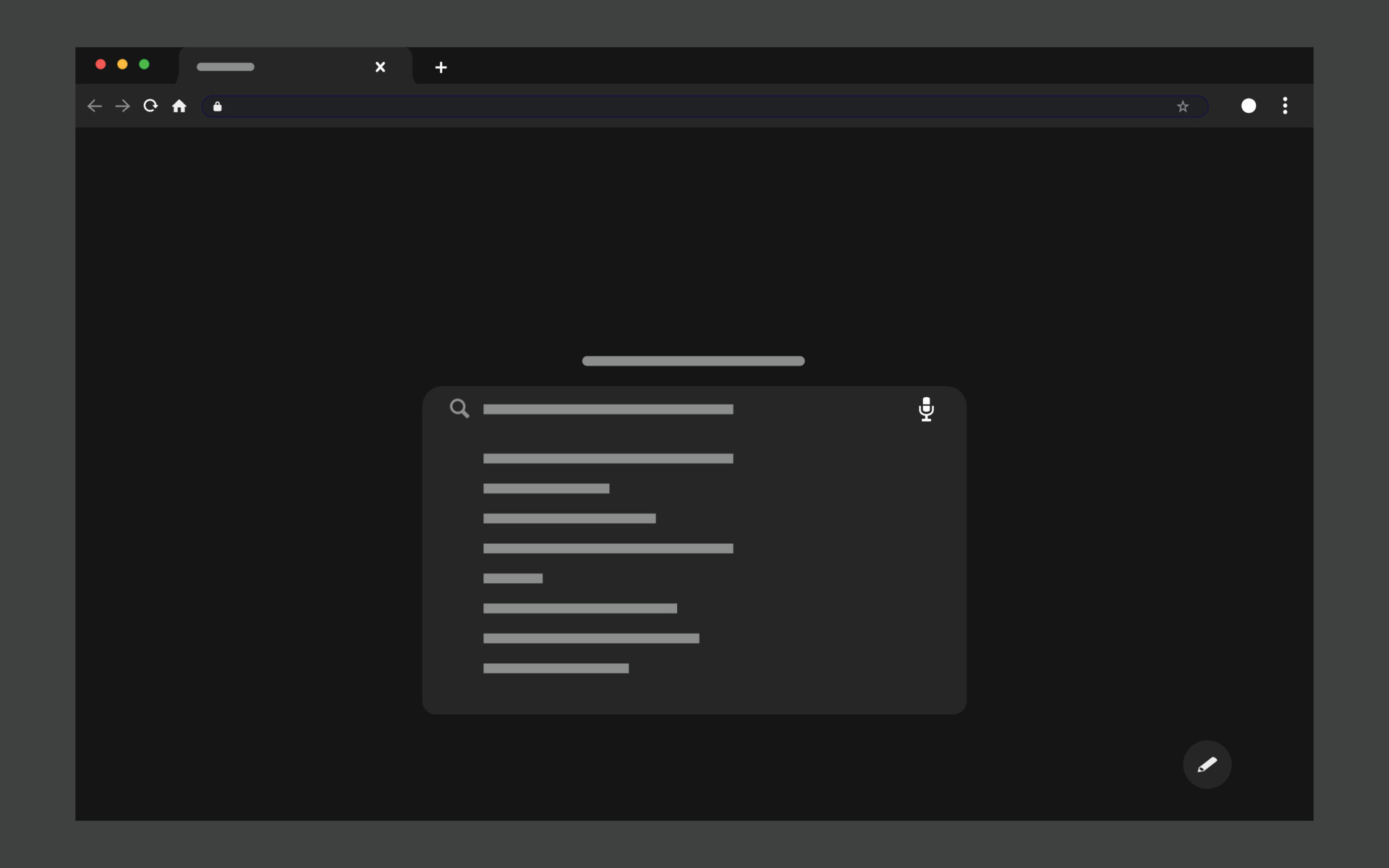 Search engine flat ui concept design, dark version 5076897 Vector Art ...