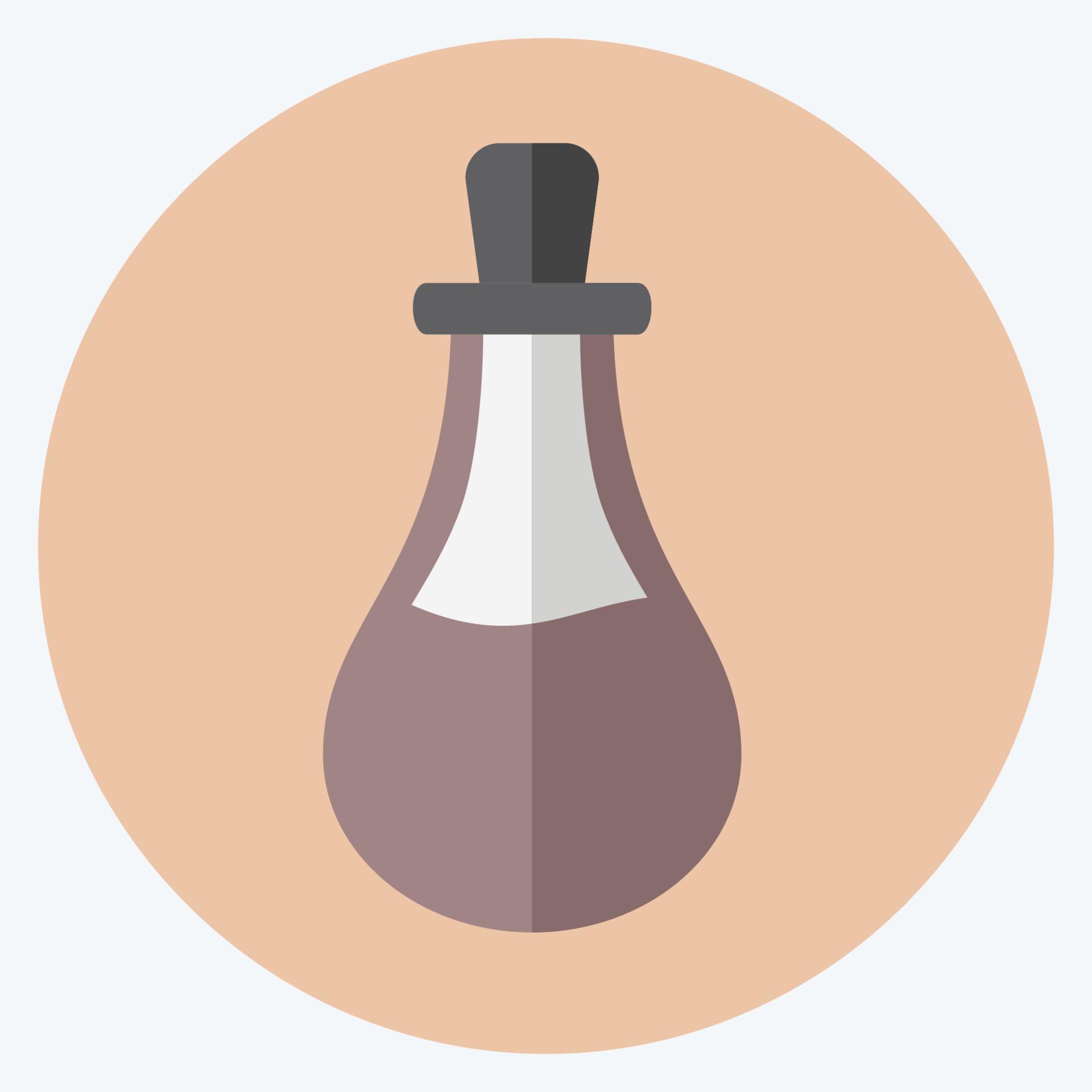 Flask Icon in trendy flat style isolated on soft blue background ...