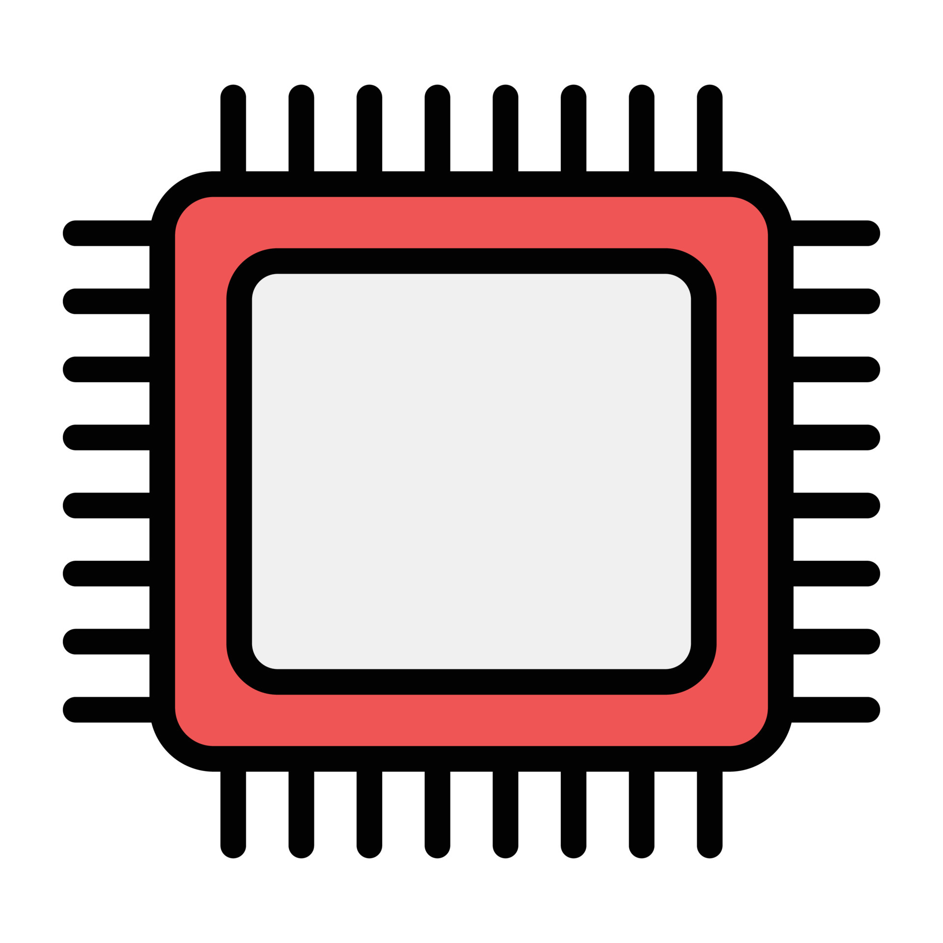 Processor Chip Icon Microchip Flat Vector Design 5083151 Vector Art