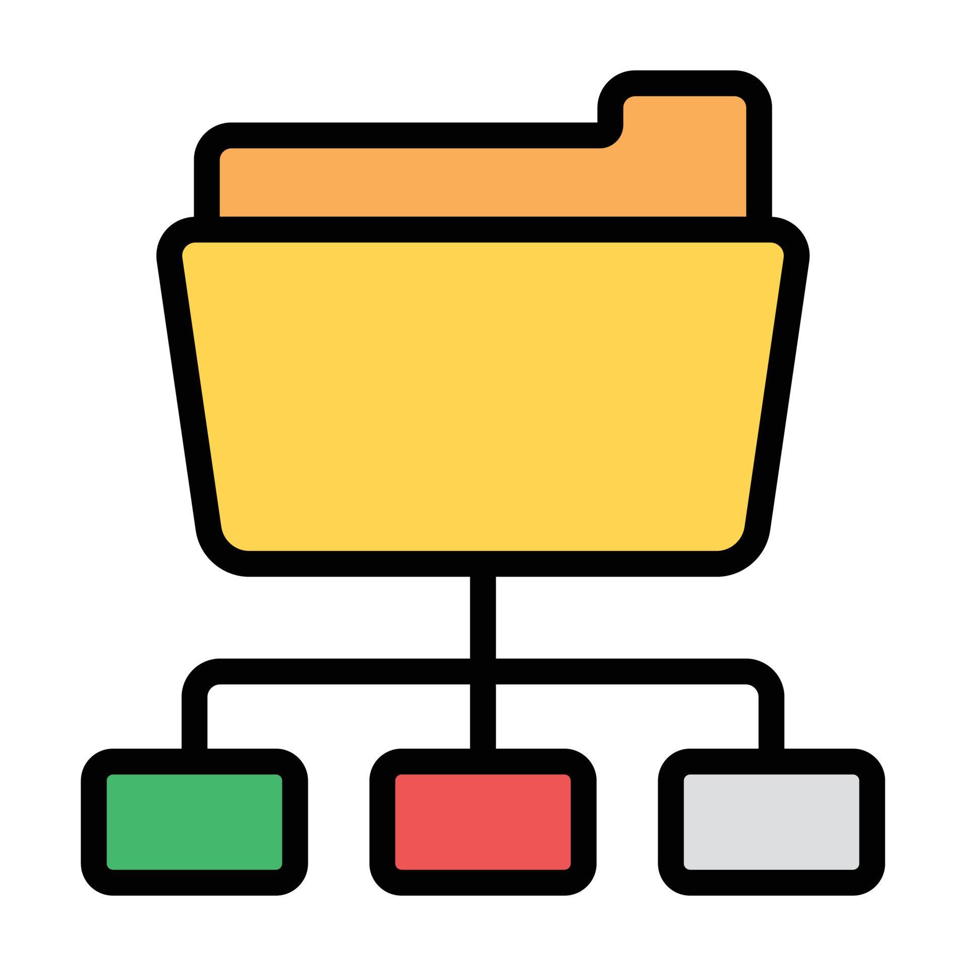 Trendy flat design icon of folder structure 5083161 Vector Art at Vecteezy