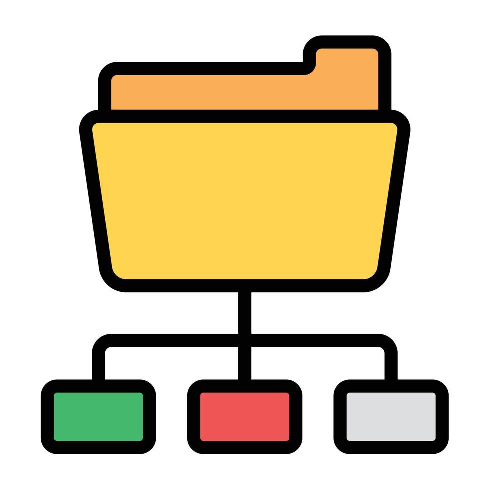 Trendy flat design icon of folder structure 5083161 Vector Art at Vecteezy